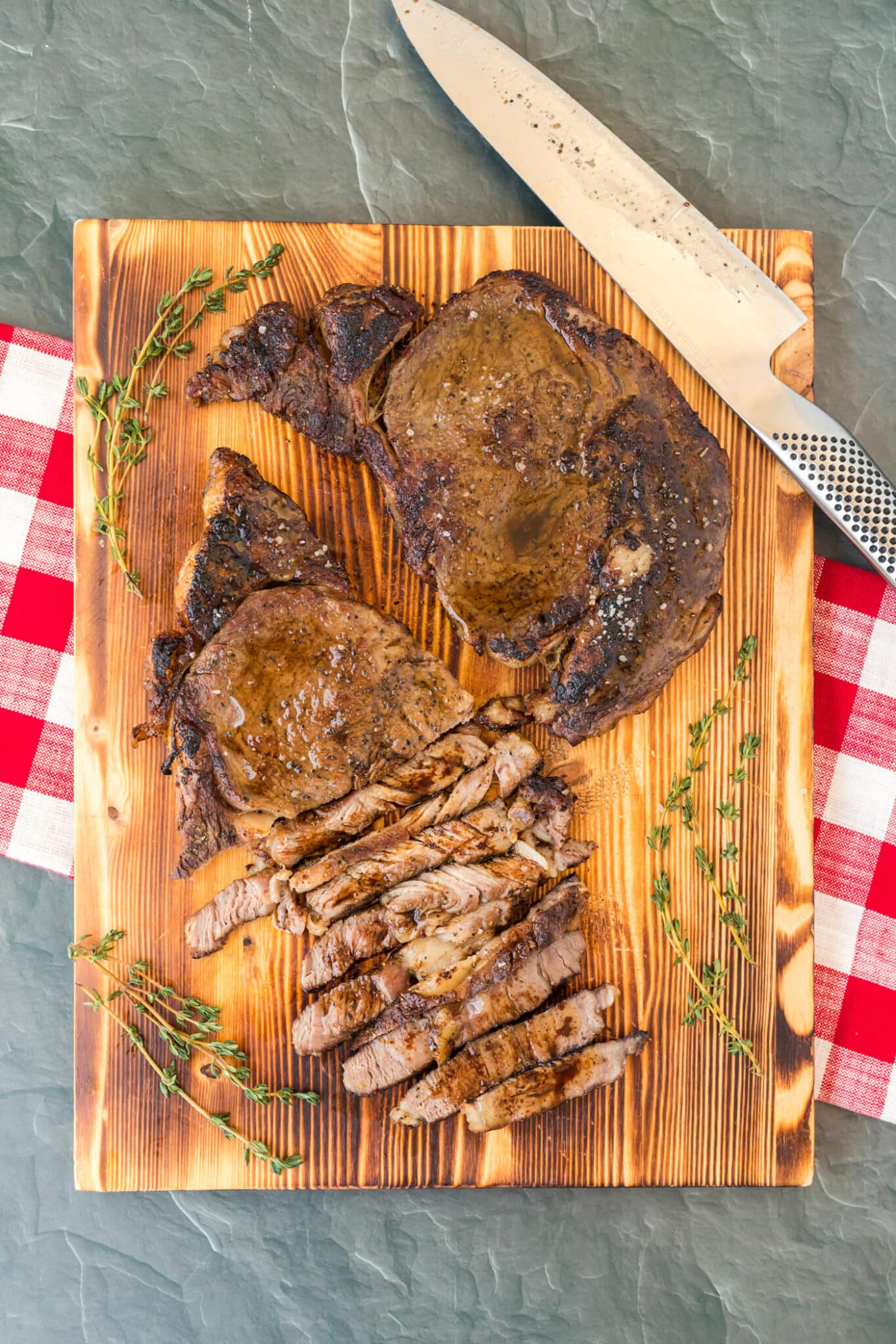 Reverse Sear Ribeye - Amanda's Cookin' - Beef