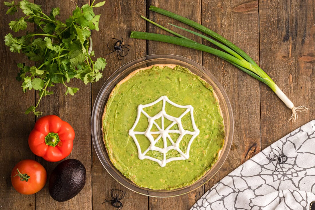 Spider Web Taco Dip - Amanda's Cookin' - Apps & Finger Foods