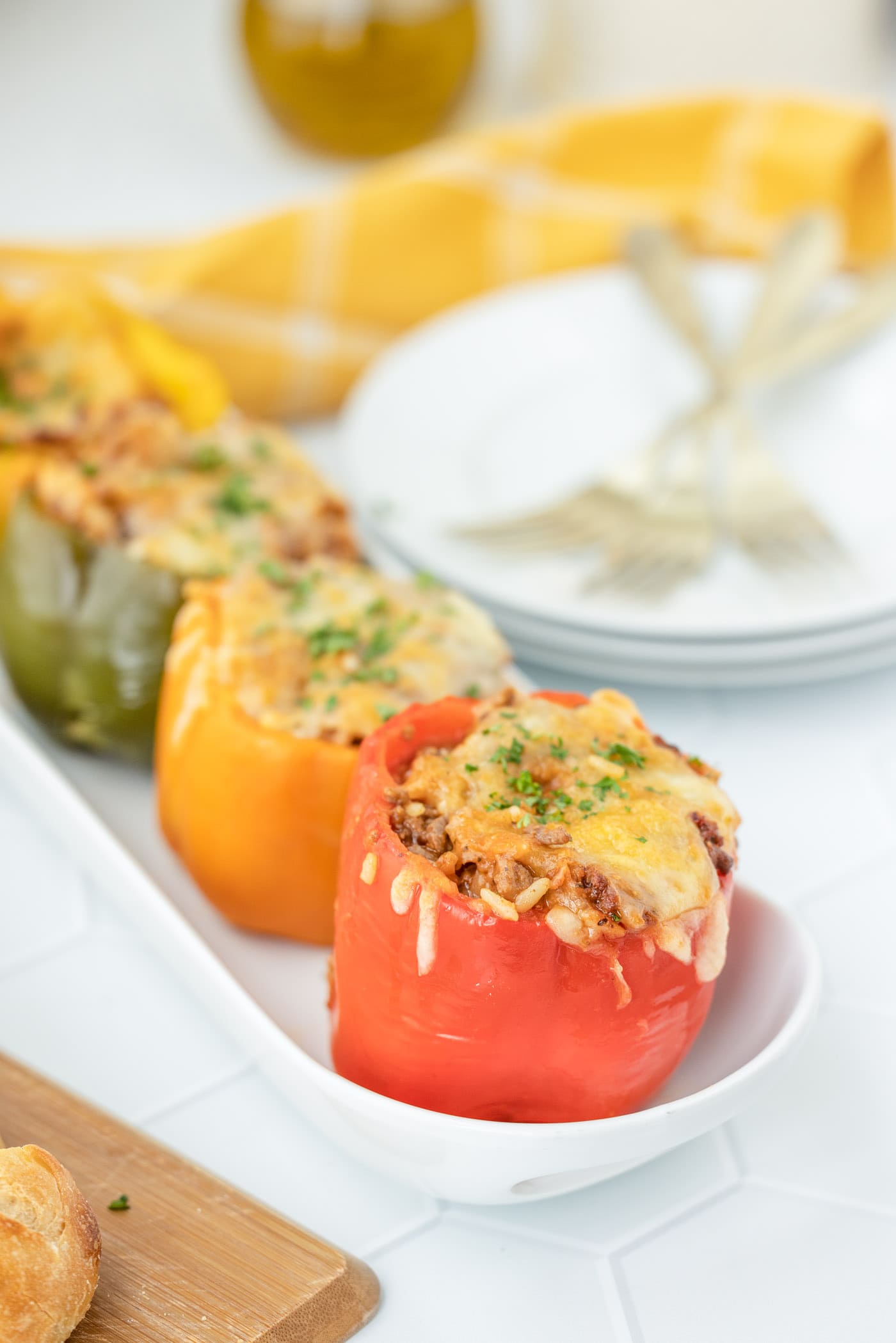Stuffed Peppers - Amanda's Cookin' - Ground Beef