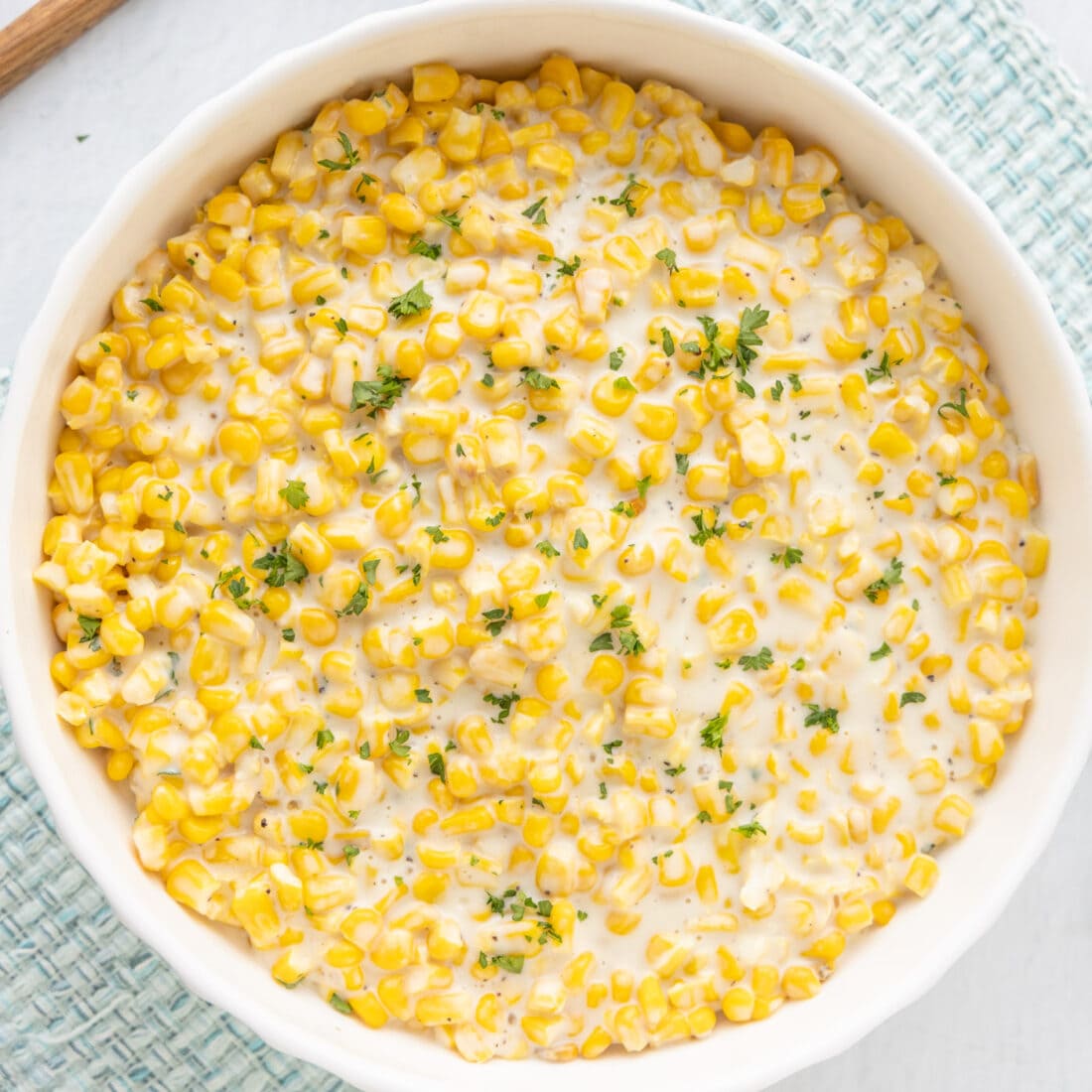 Creamed Corn in a bowl