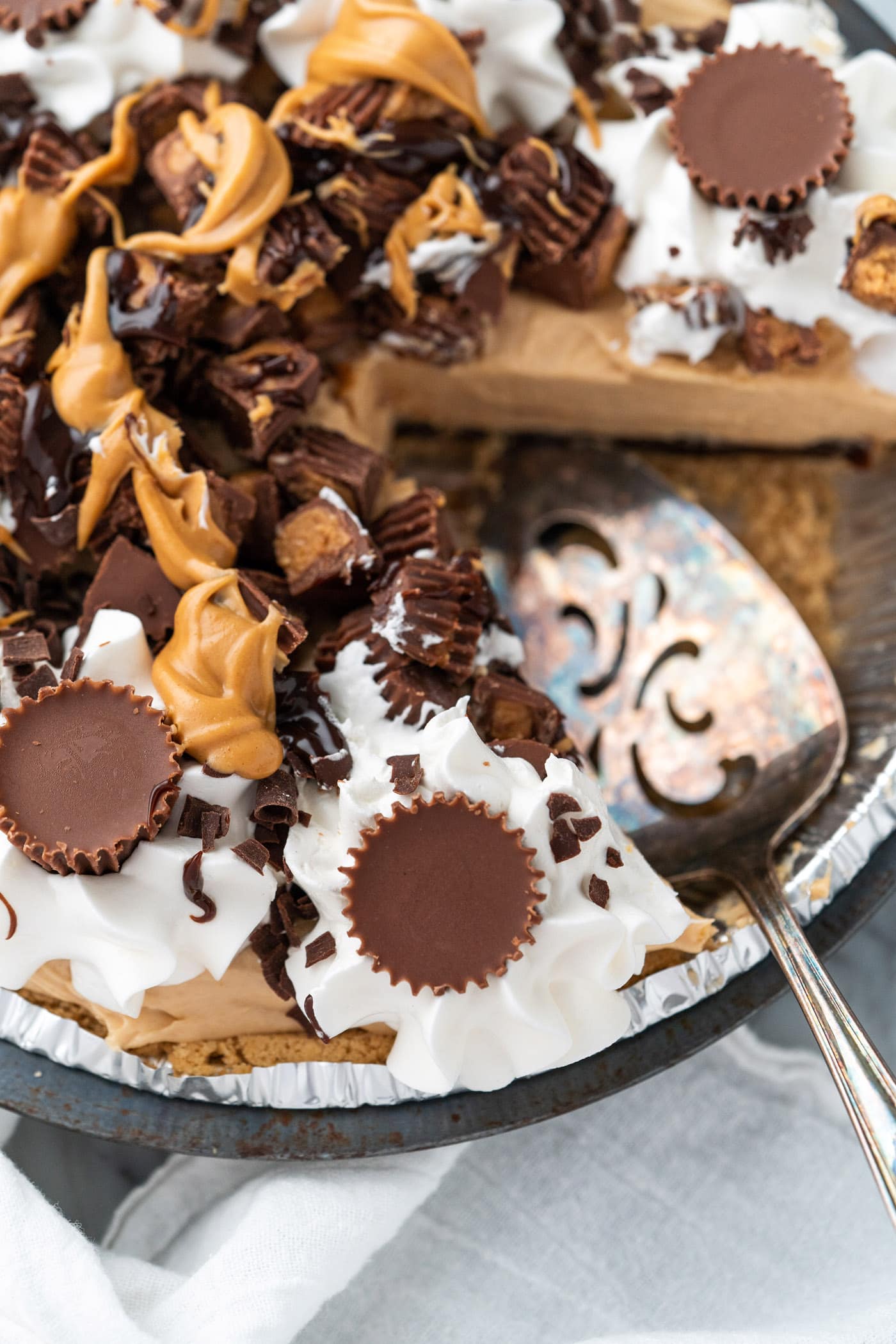 Reeses Pie - Amanda's Cookin' - No Bake Desserts