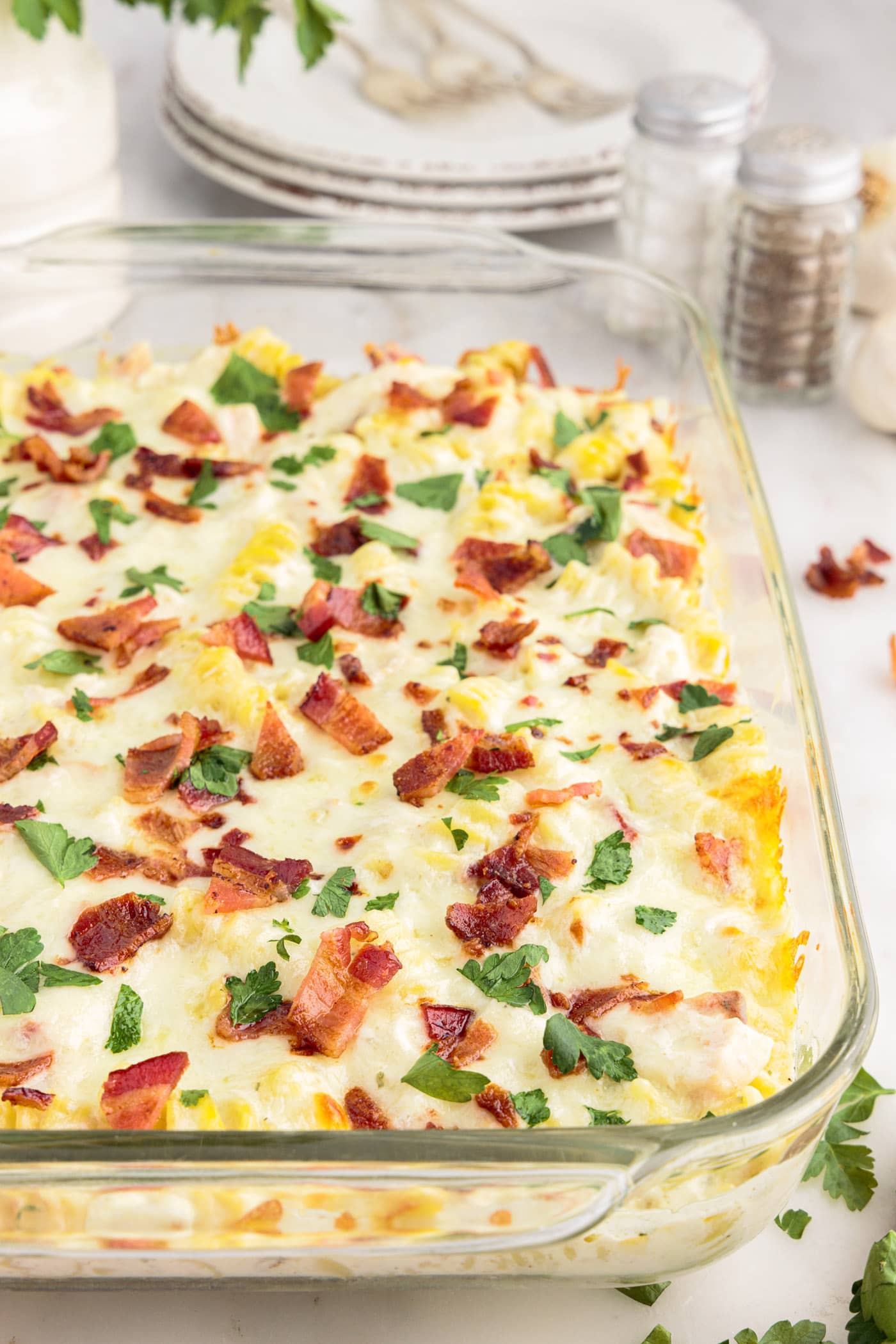 Chicken Bacon Ranch Casserole - Amanda's Cookin' - Casseroles