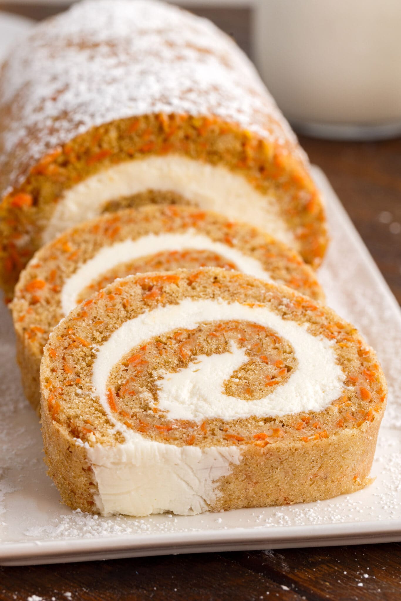 Carrot Cake Roll - Amanda's Cookin' - Cake & Cupcakes