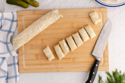 Dill Pickle Pinwheels - Amanda's Cookin' - Apps & Finger Foods