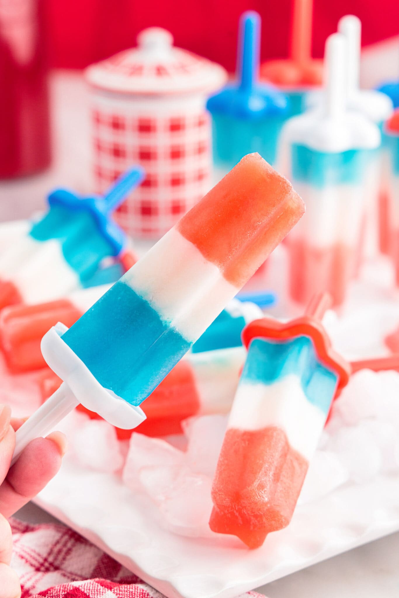 Patriotic Bomb Pops - Amanda's Cookin' - Ice Cream & Frozen Treats