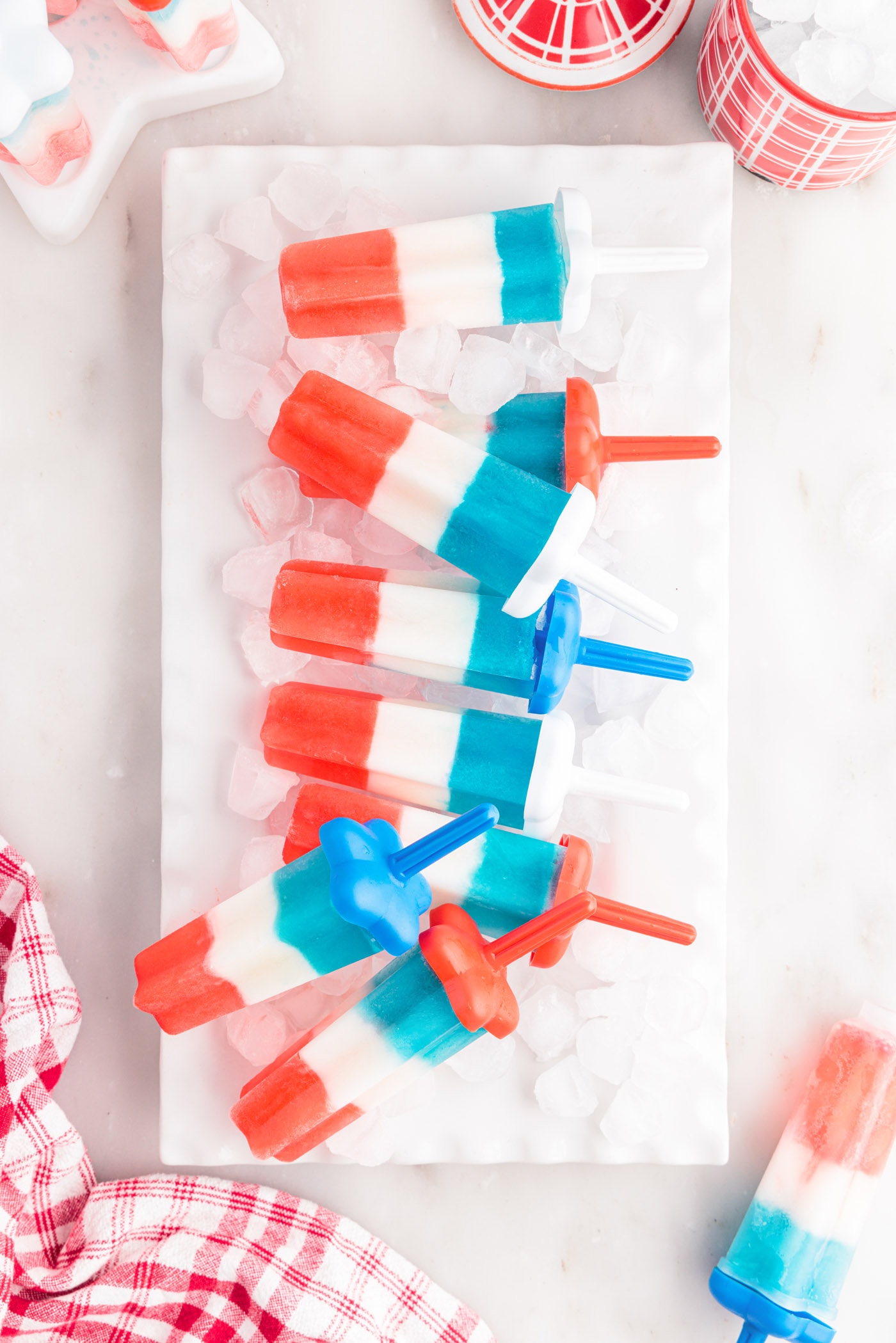 Patriotic Bomb Pops - Amanda's Cookin' - Ice Cream & Frozen Treats