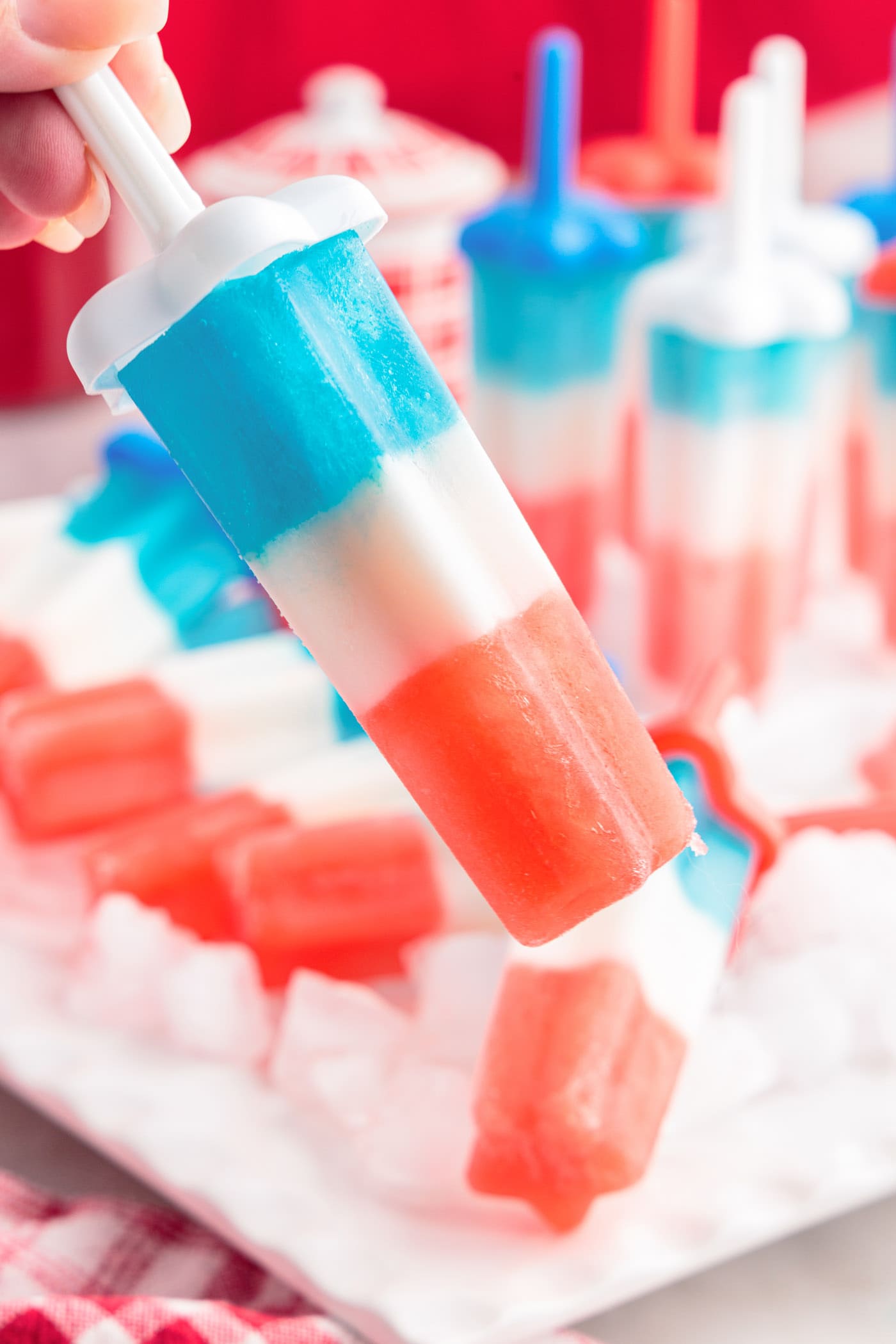 Patriotic Bomb Pops - Amanda's Cookin' - Ice Cream & Frozen Treats