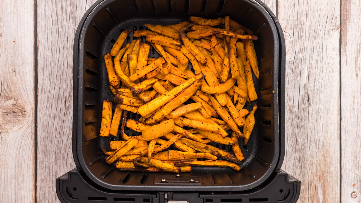 Air Fryer Sweet Potato Fries - Amanda's Cookin' - Air Fryer Recipes