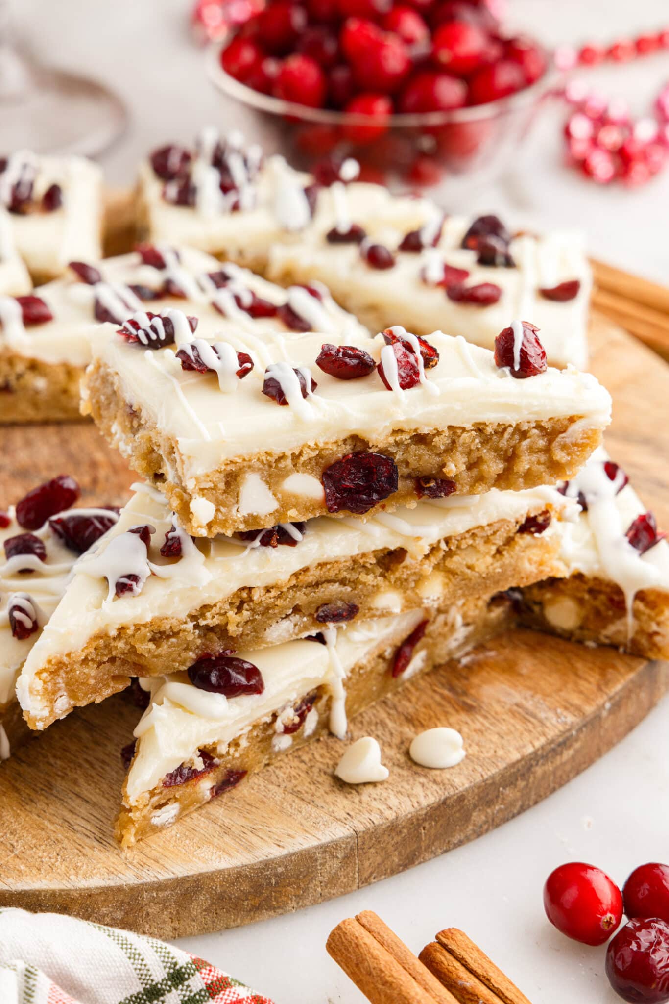 Cranberry Bliss Bars - Amanda's Cookin' - Cookies, Brownies, & Bars