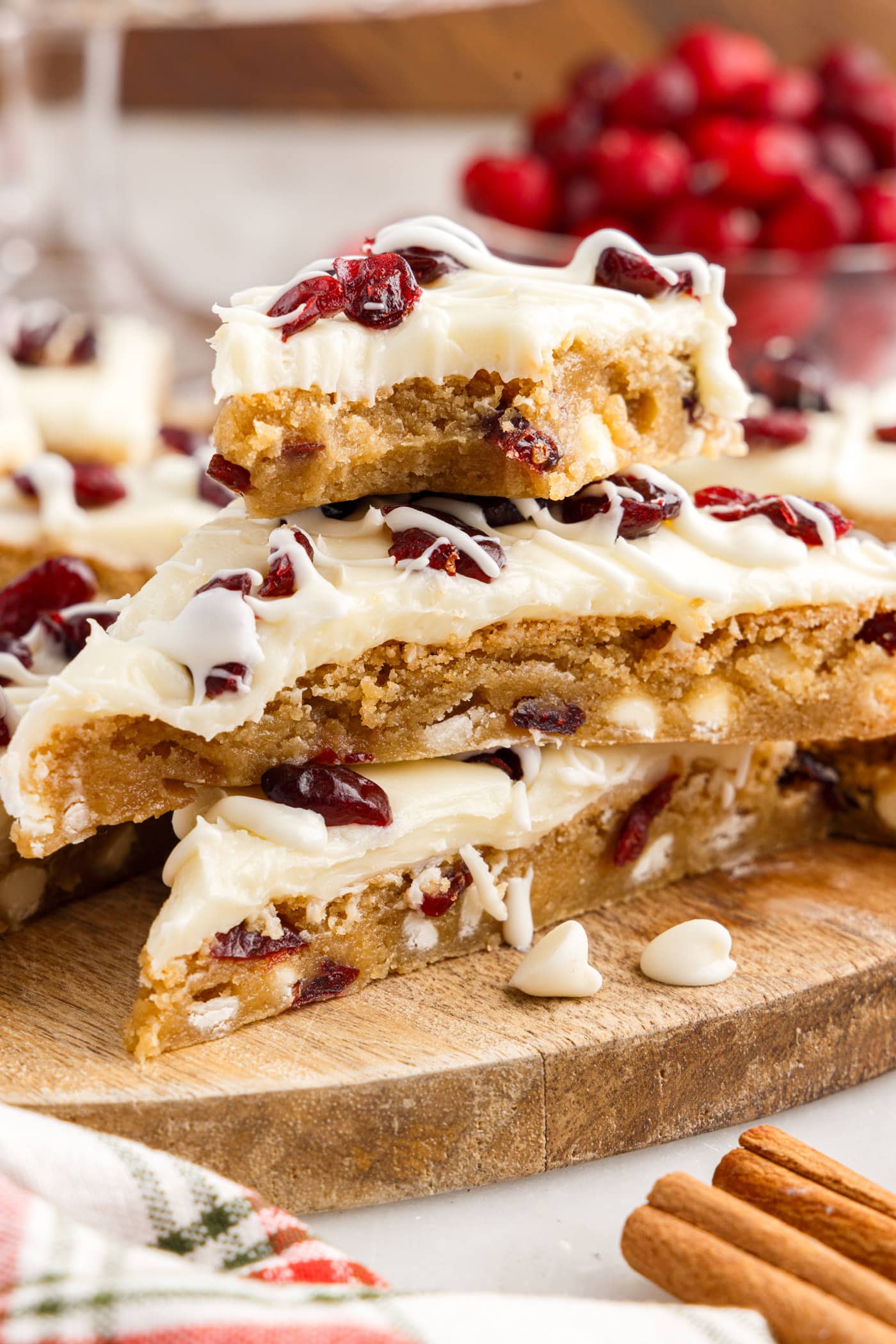 Cranberry Bliss Bars - Amanda's Cookin' - Cookies, Brownies, & Bars