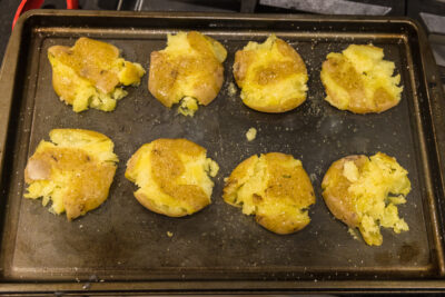 Smashed Potatoes - Amanda's Cookin' - Vegetables