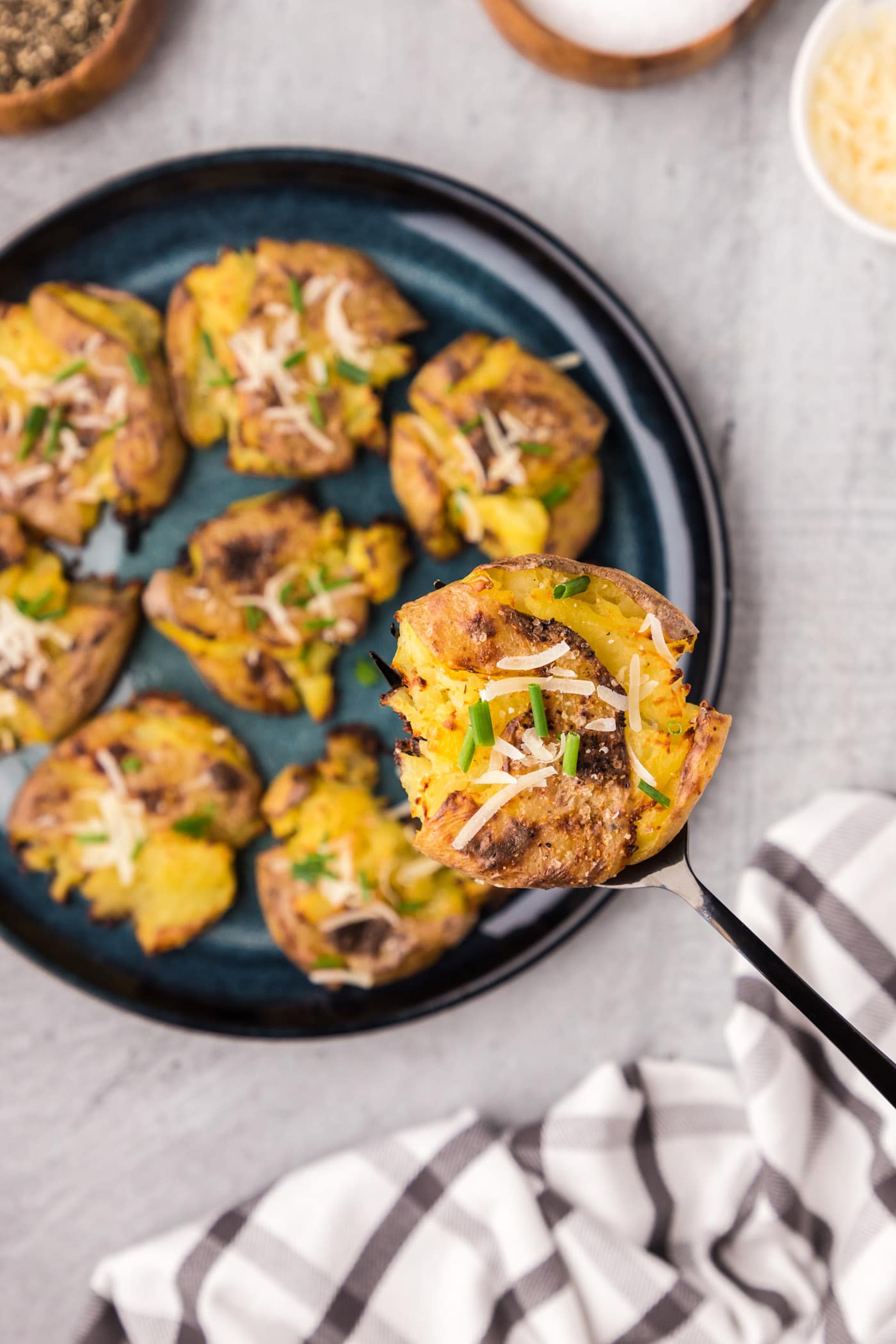 Smashed Potatoes - Amanda's Cookin' - Vegetables