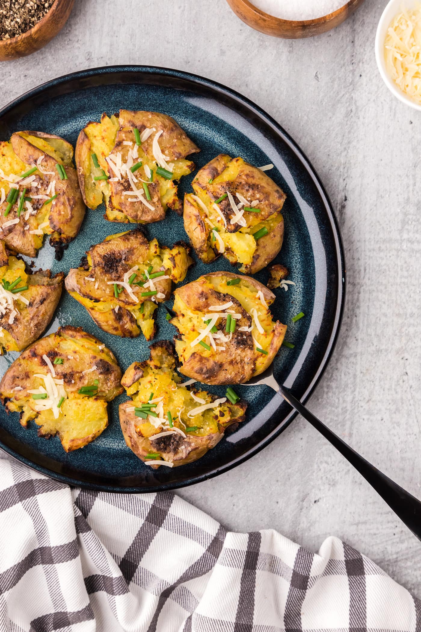 Smashed Potatoes - Amanda's Cookin' - Vegetables