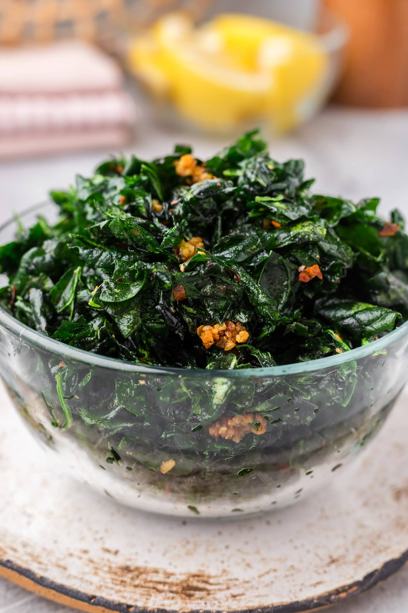 Fried Spinach - Amanda's Cookin' - Vegetables