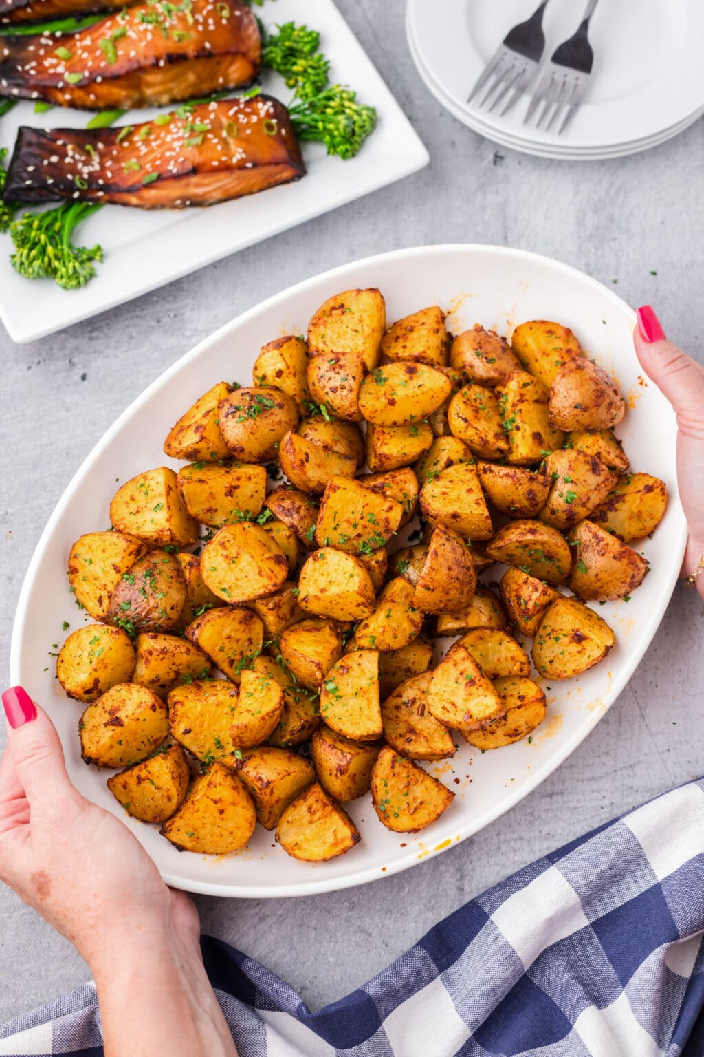 Spicy Potatoes - Amanda's Cookin' - Vegetables