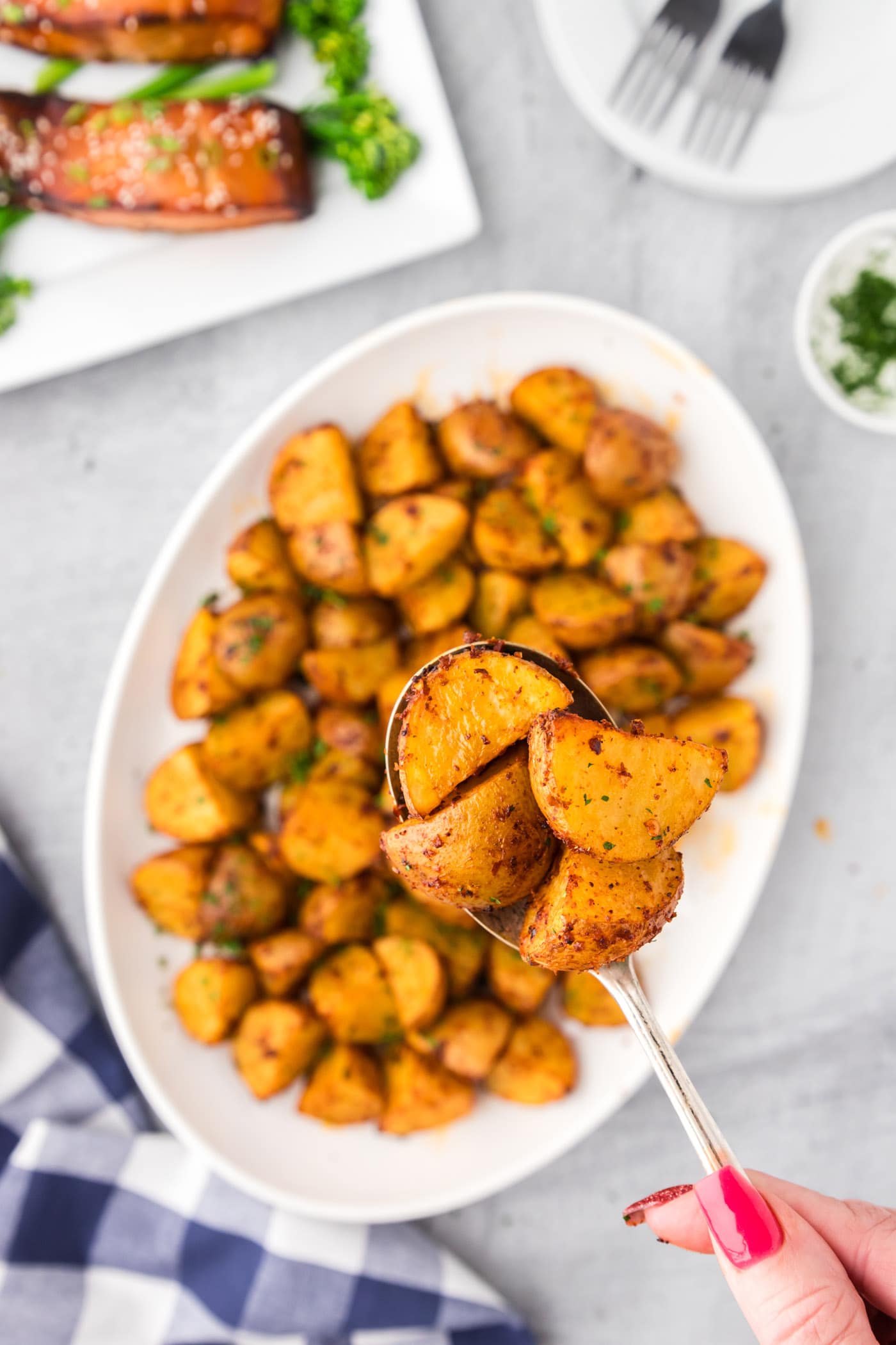 Spicy Potatoes - Amanda's Cookin' - Vegetables