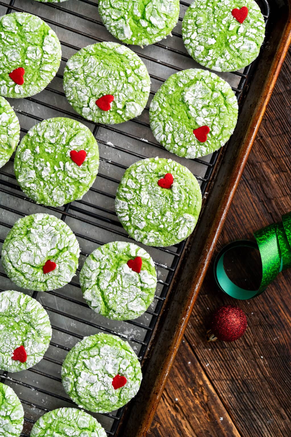 Grinch Cookies - Amanda's Cookin' - Christmas Cookies
