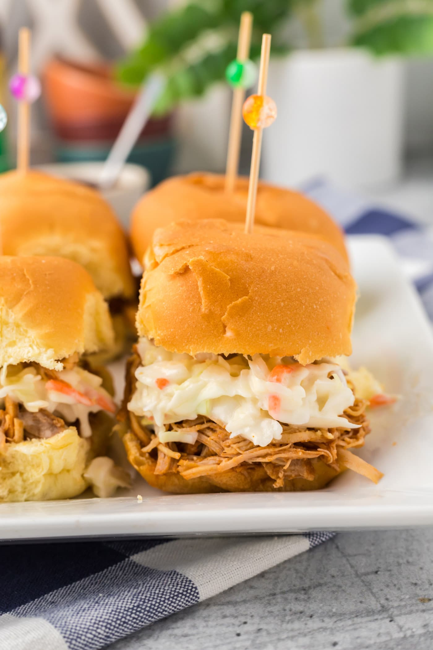 BBQ Chicken Sliders - Amanda's Cookin' - Chicken & Poultry