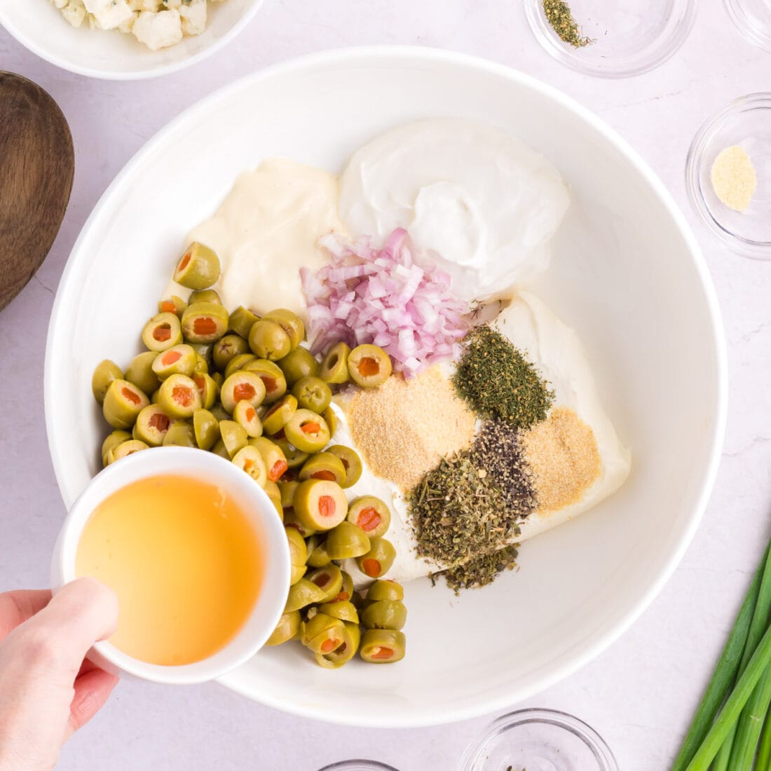 Dirty Martini Dip - Amanda's Cookin' - Dips & Spreads