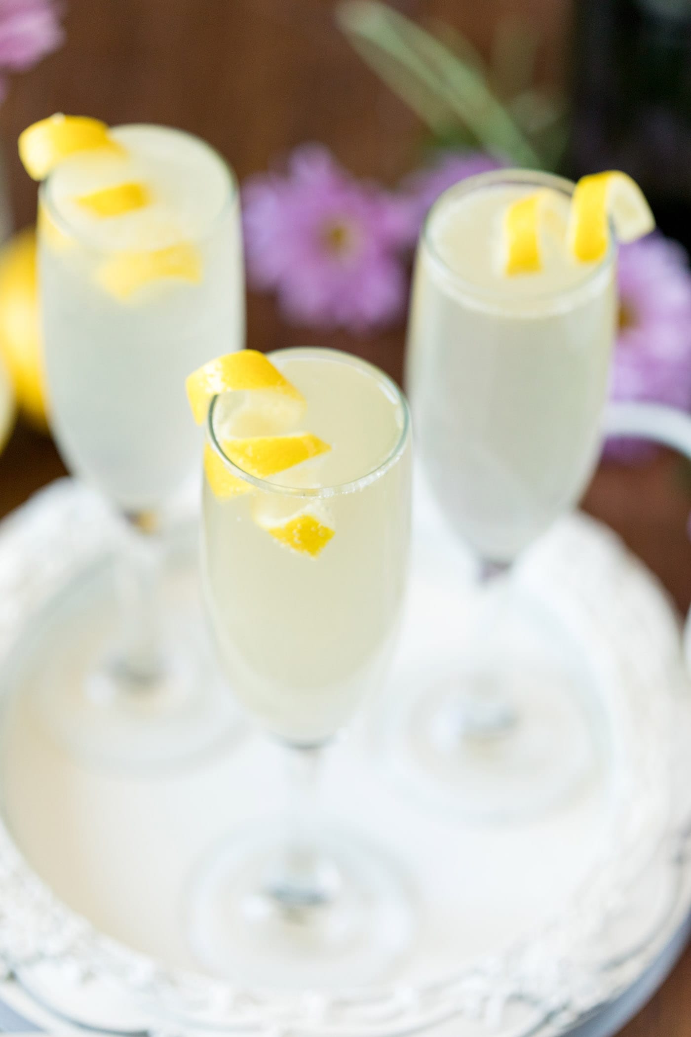 French 75: a brunch cocktail with champagne and gin