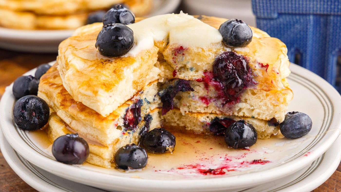 Blueberry Pancakes - Amanda's Cookin' - Pancakes, Waffles & French Toast