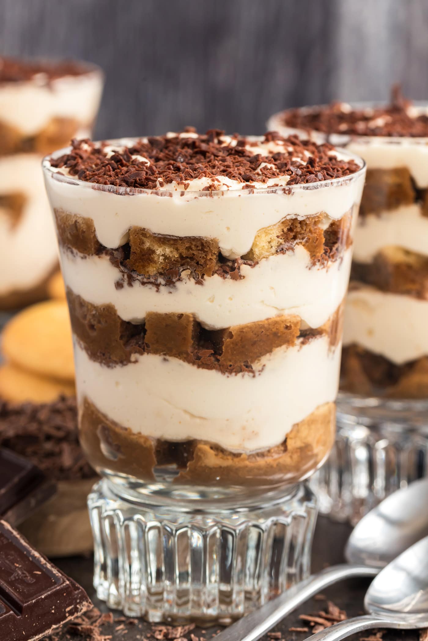 Bailey's Tiramisu Parfaits - Amanda's Cookin' - Trifles & Parfaits