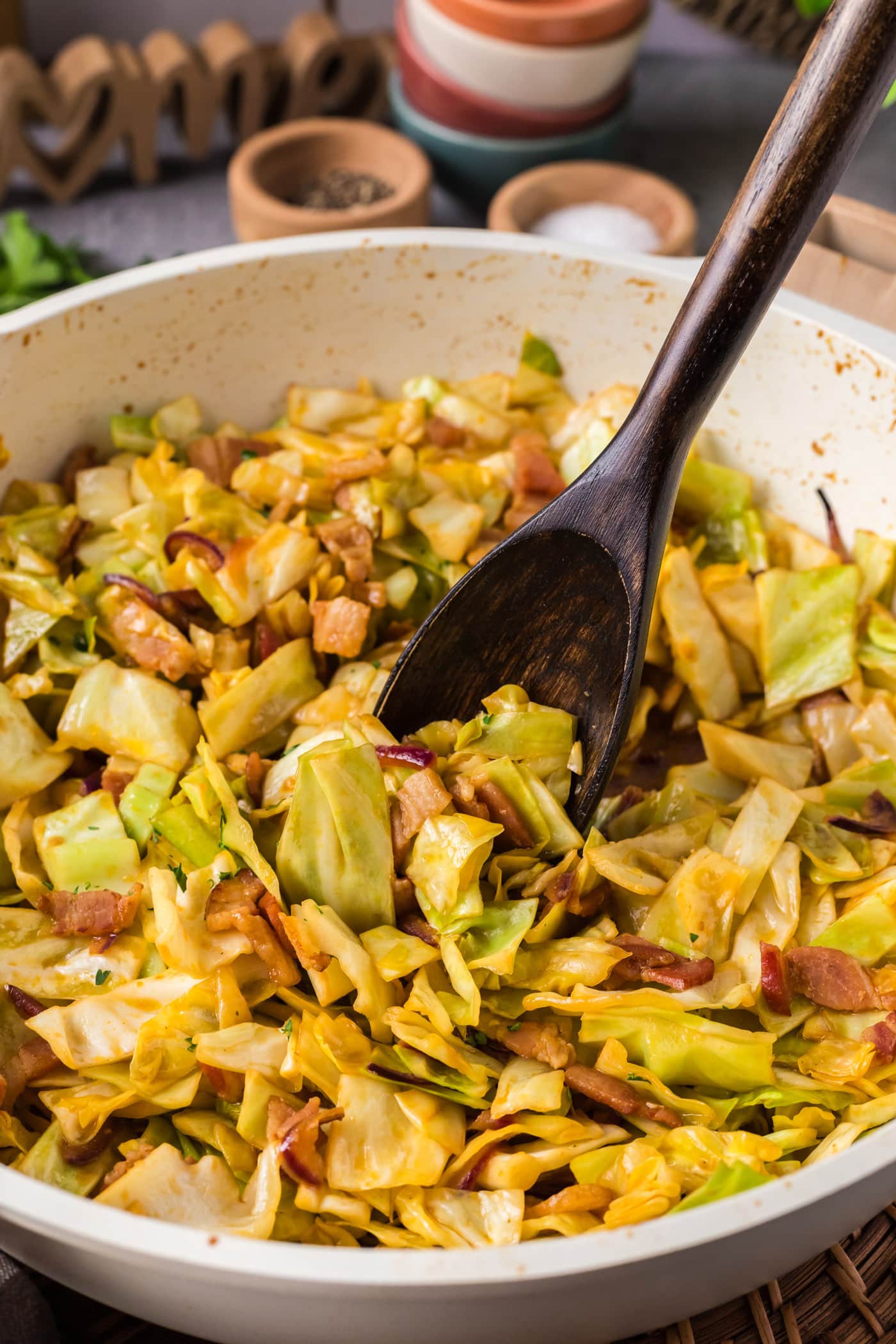 Spicy Fried Cabbage - Amanda's Cookin' - Vegetables
