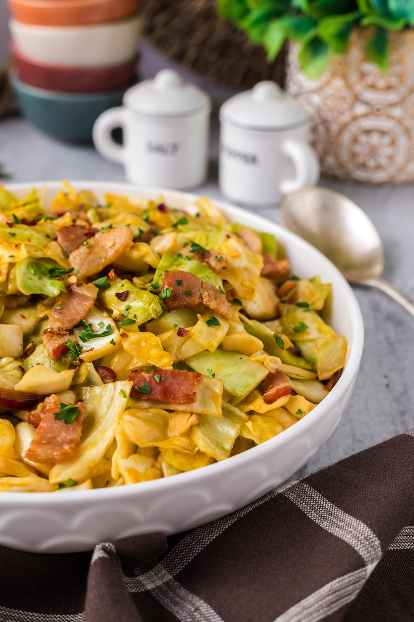 Spicy Fried Cabbage - Amanda's Cookin' - Vegetables