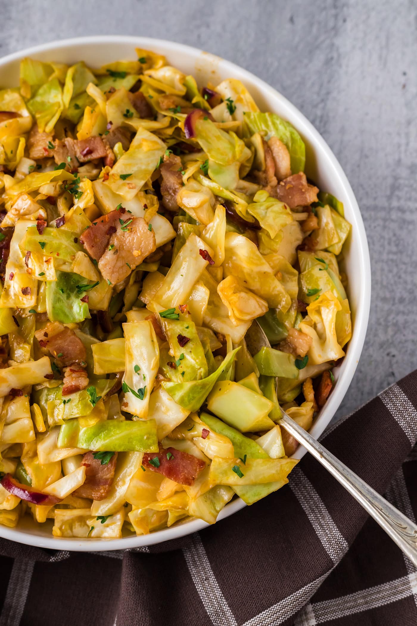 Spicy Fried Cabbage - Amanda's Cookin' - Vegetables