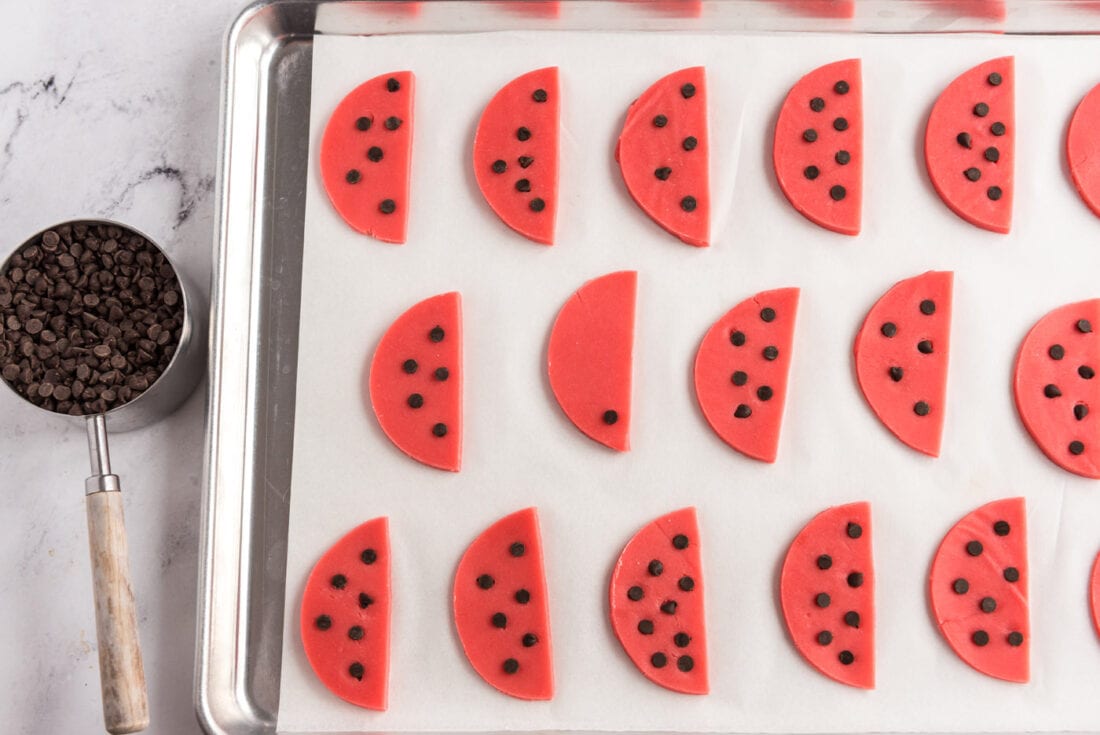 Watermelon Cookies - Amanda's Cookin' - Cookies, Brownies, & Bars