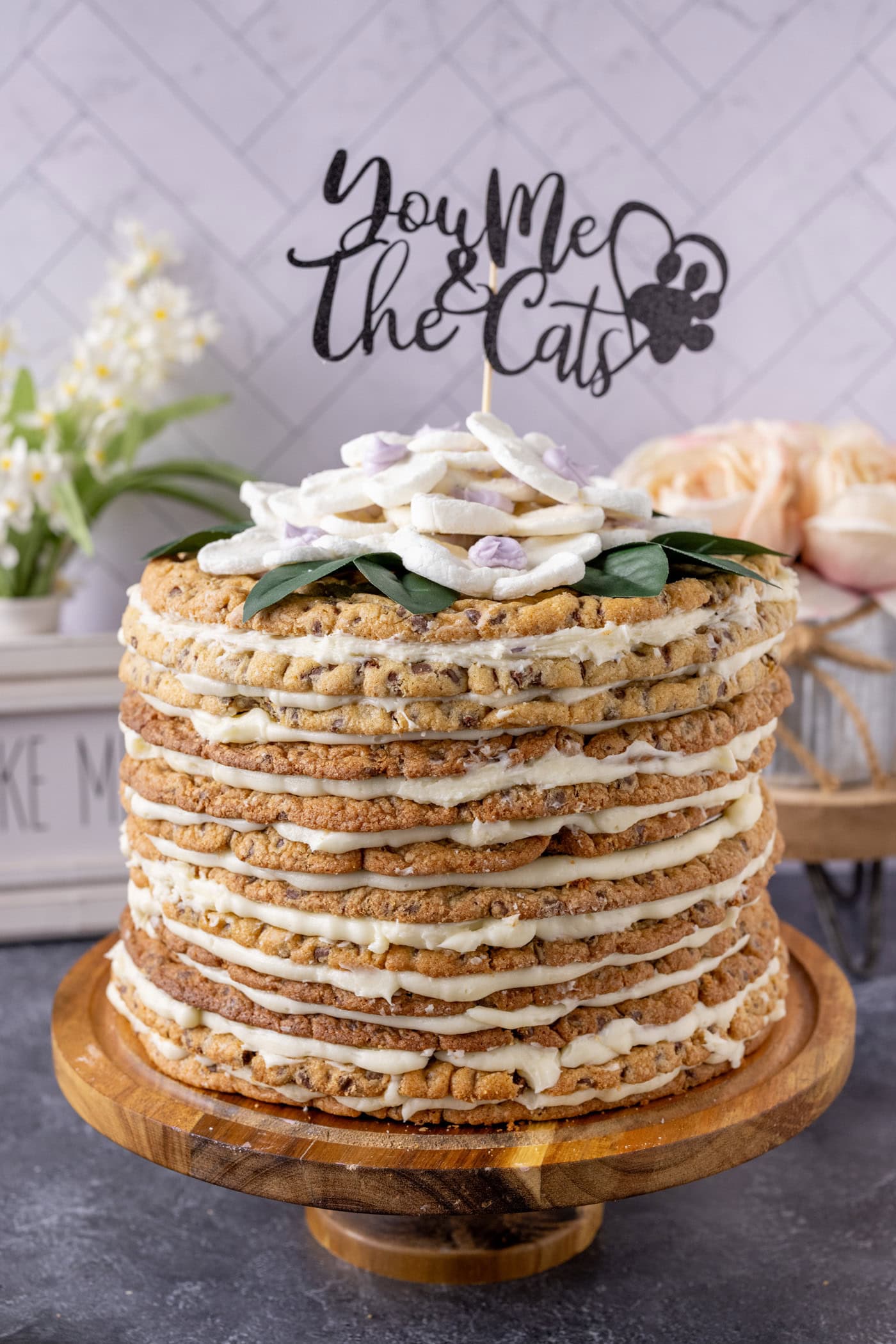 Chocolate Chip Cookie Tower - Amanda's Cookin' - Cake & Cupcakes