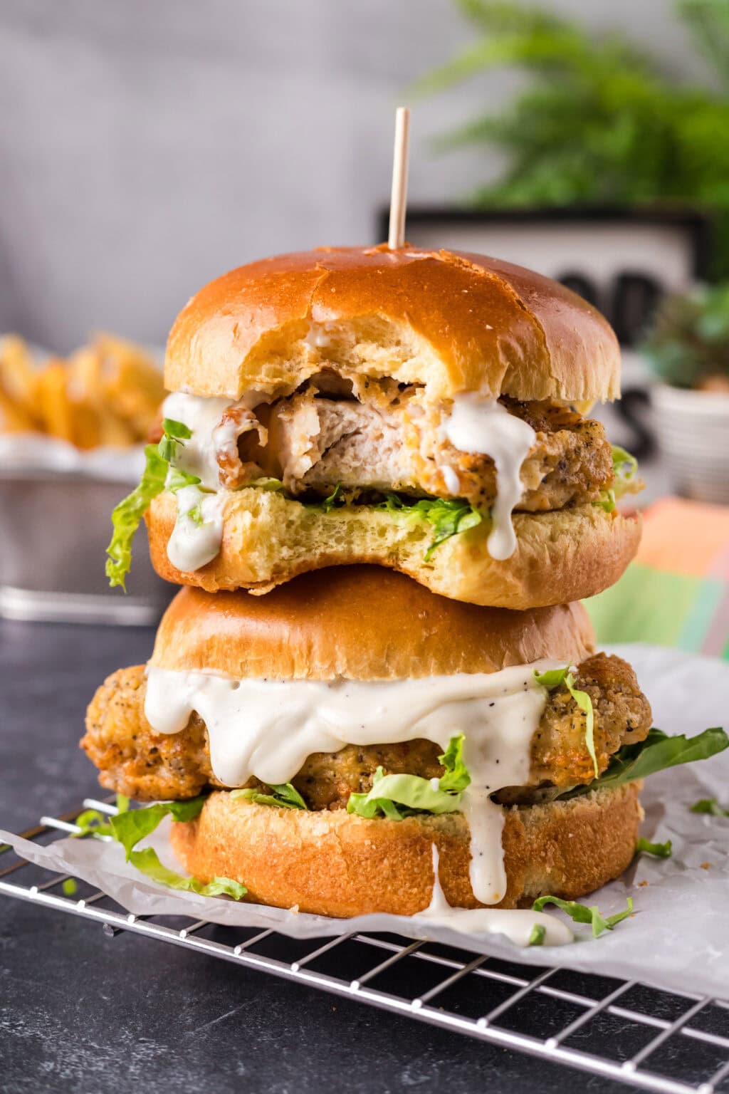 Crispy Chicken Burger - Amanda's Cookin' - Chicken & Poultry