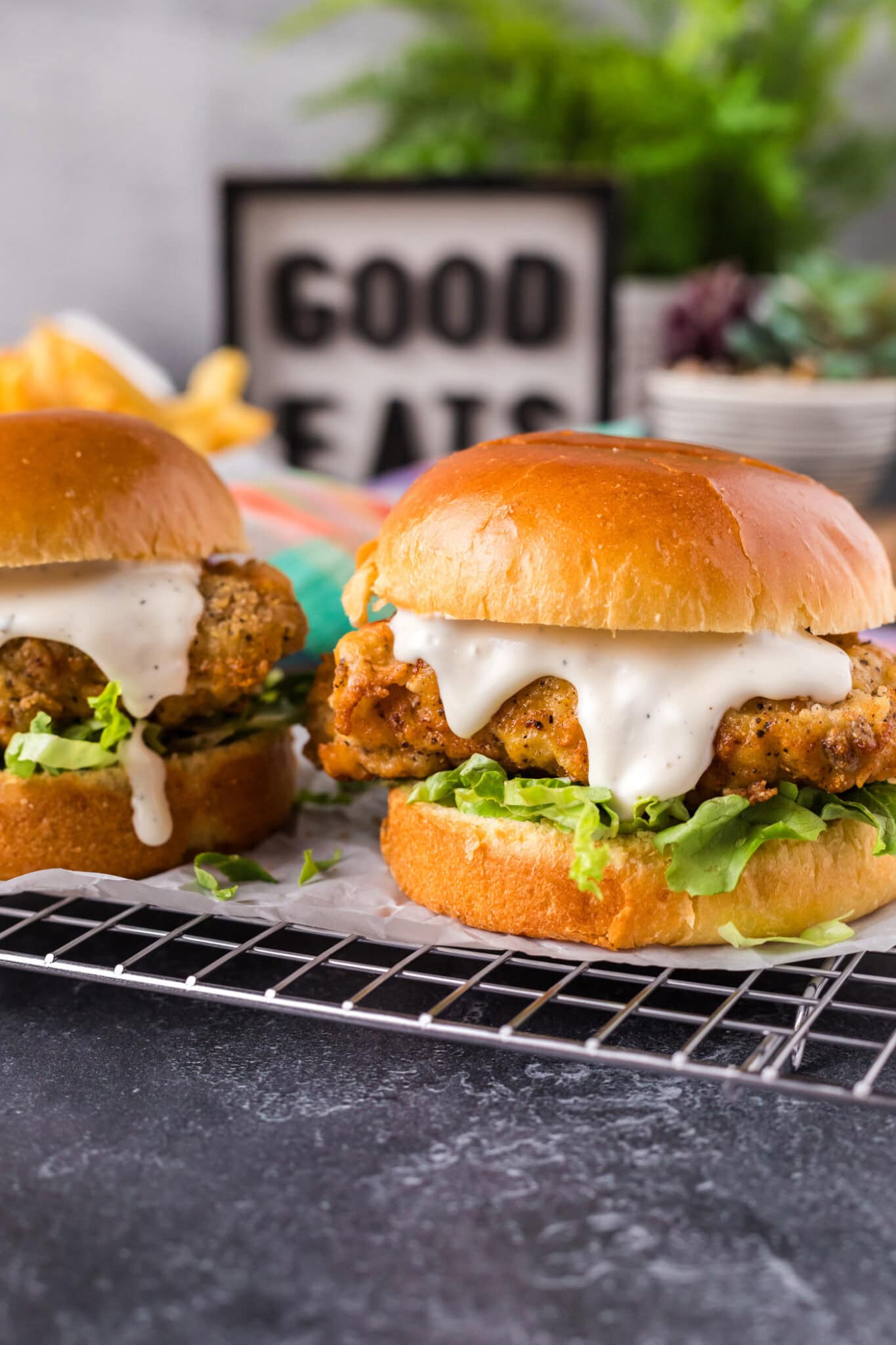 Crispy Chicken Burger - Amanda's Cookin' - Chicken & Poultry