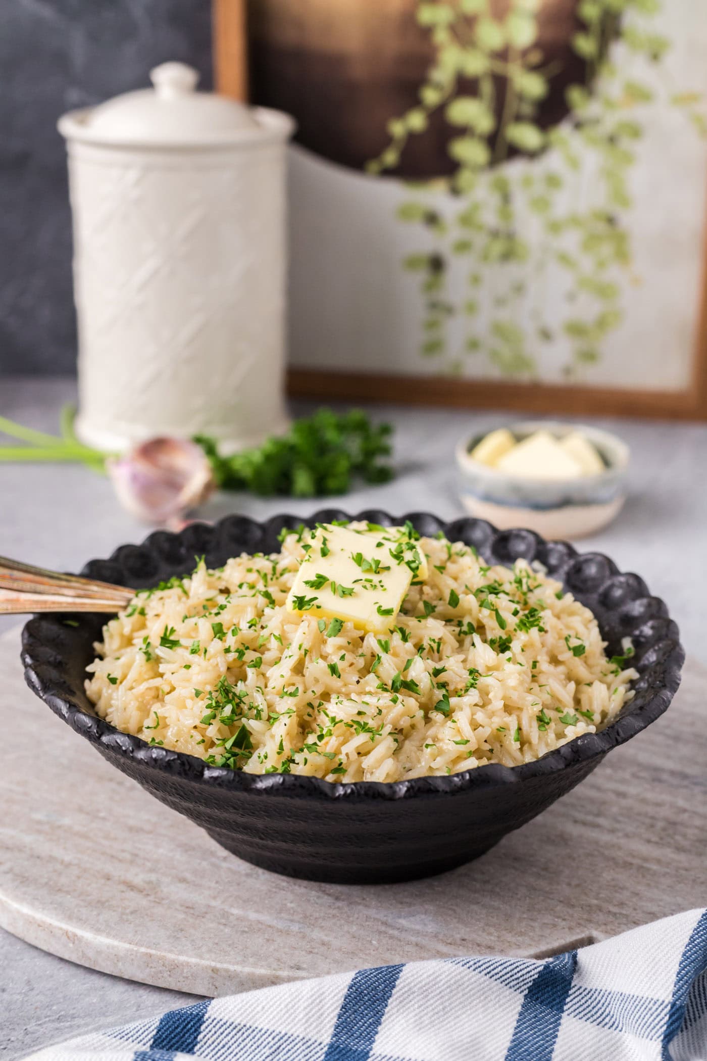 Garlic Butter Rice - Amanda's Cookin' - Grain Sides