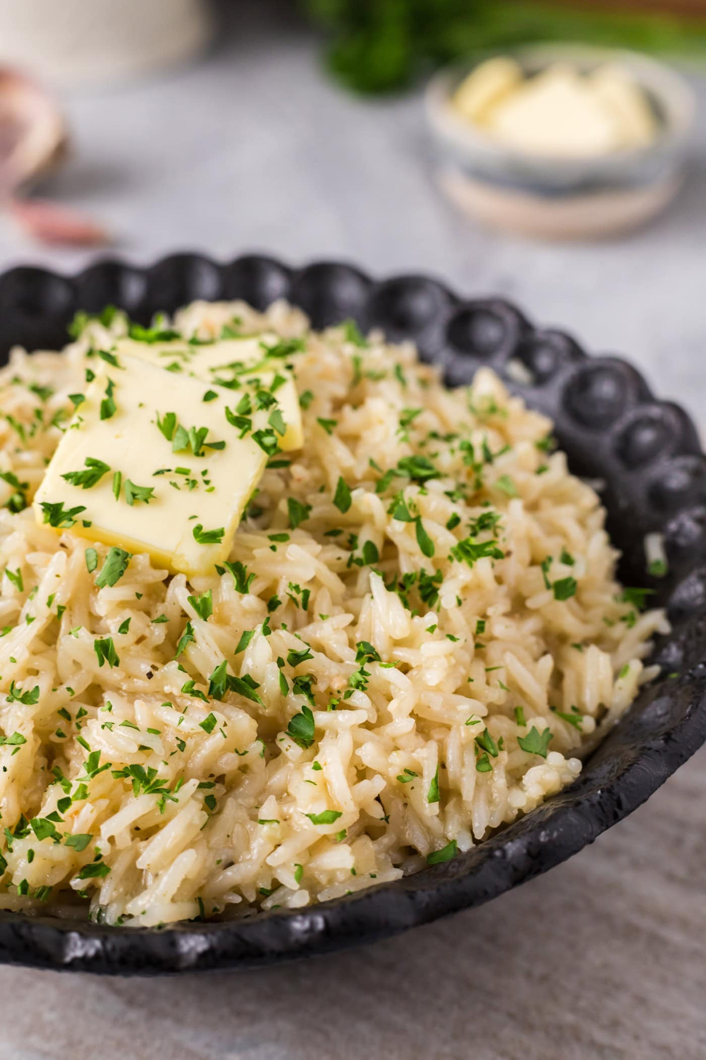 Garlic Butter Rice - Amanda's Cookin' - Grain Sides