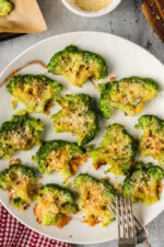 Smashed Broccoli - Amanda's Cookin' - Vegetables