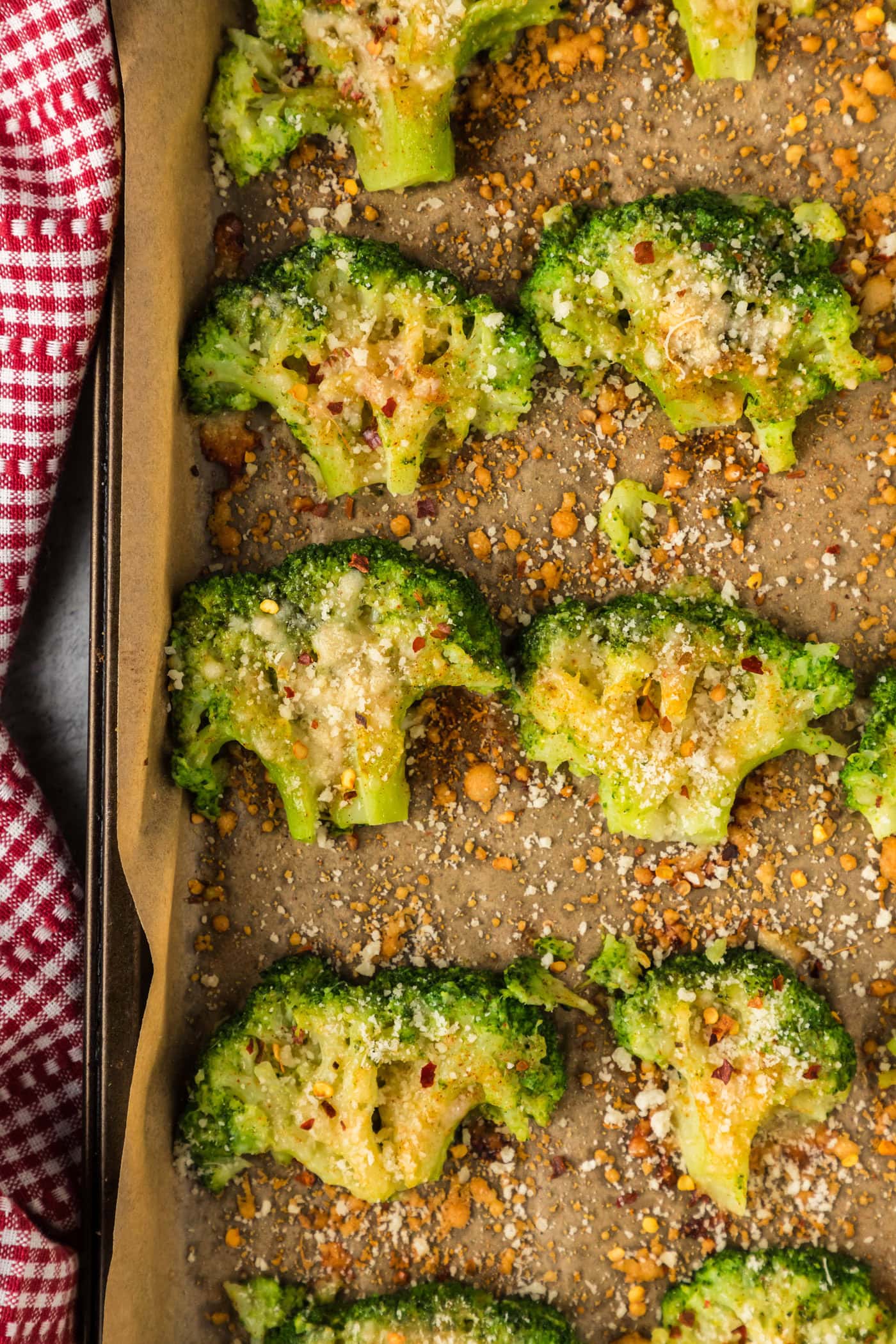 Smashed Broccoli - Amanda's Cookin' - Vegetables