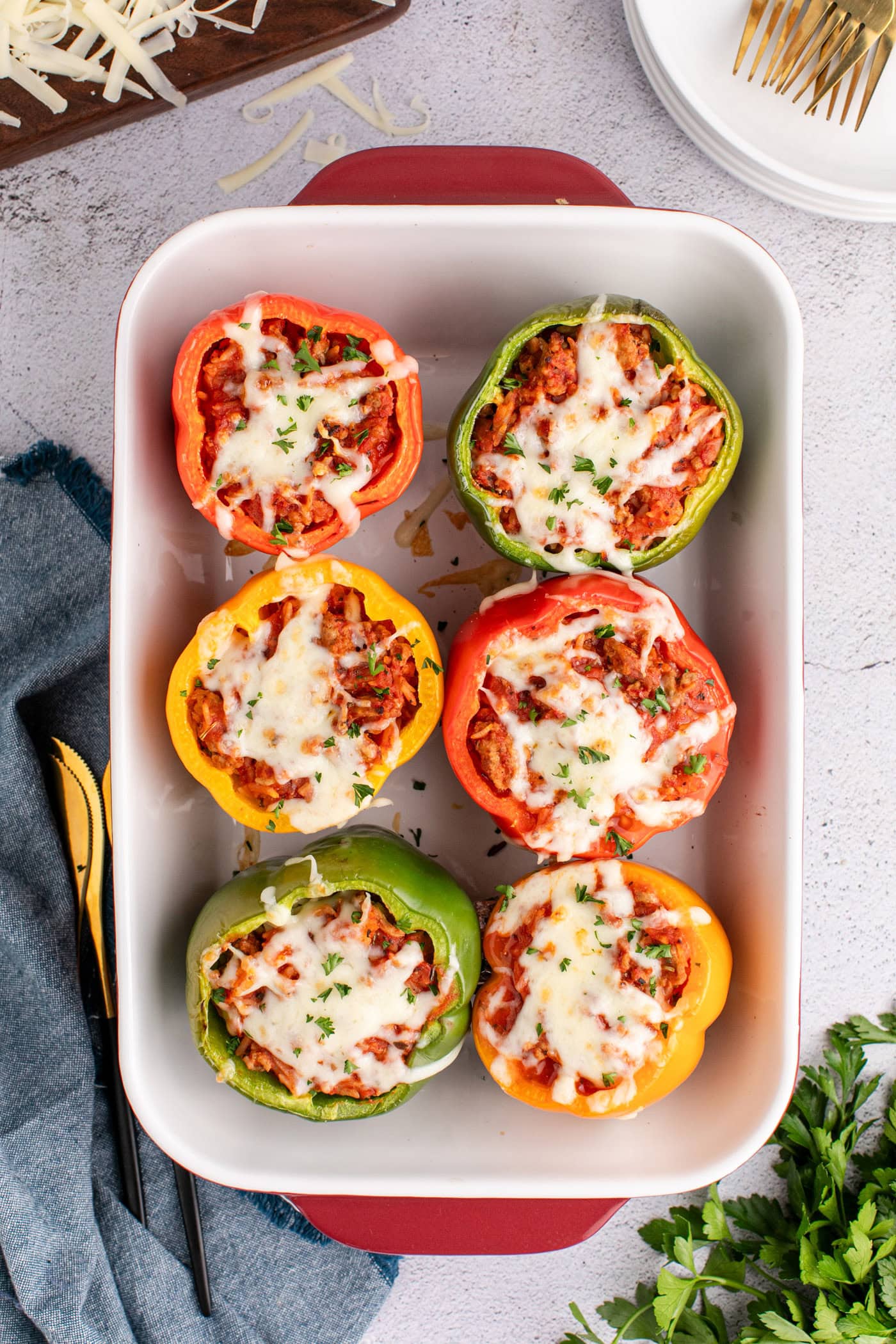 Turkey Stuffed Peppers - Amanda's Cookin' - Chicken & Poultry
