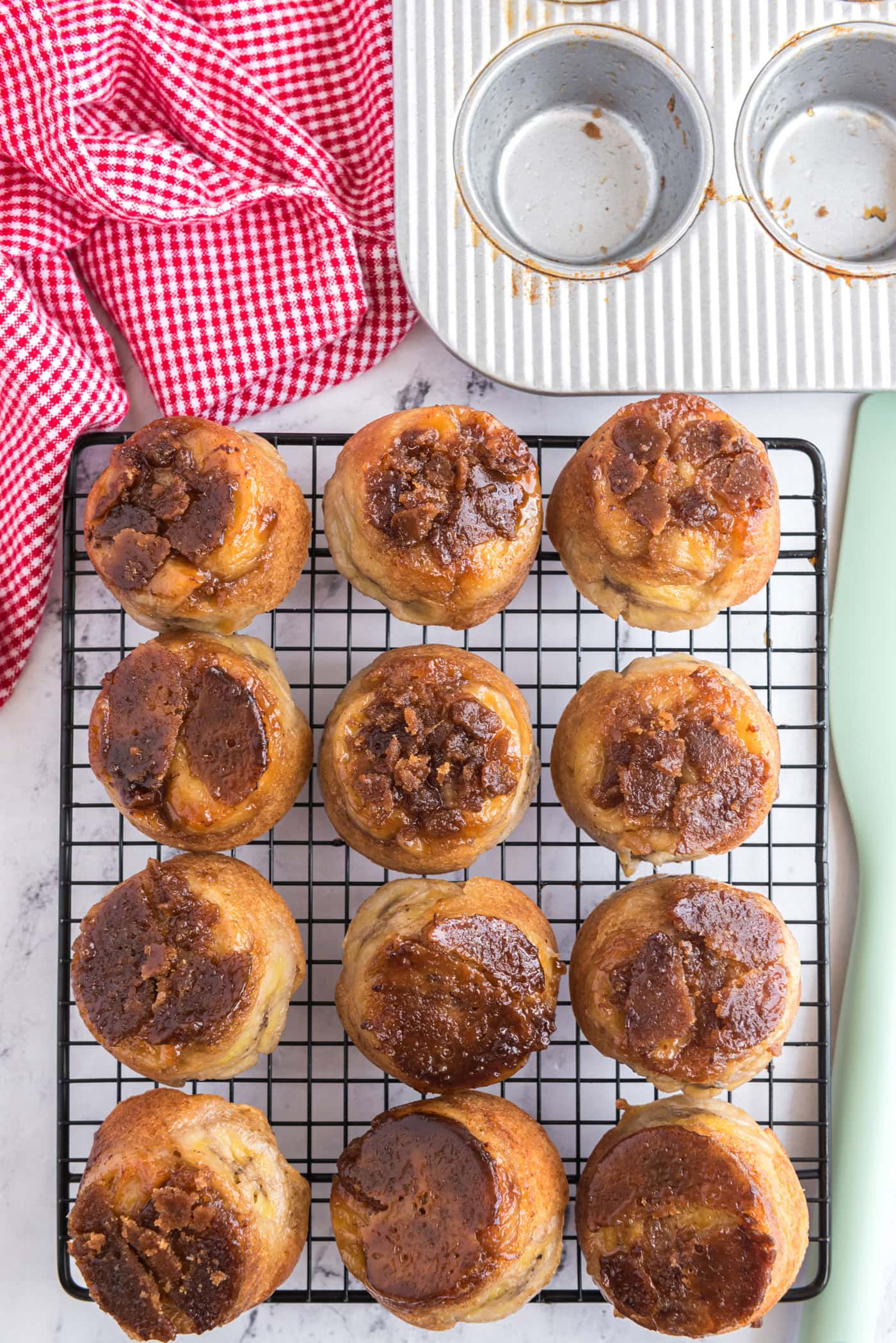 Banana Upside Down Muffins - Amanda's Cookin' - Quick Bread & Muffins