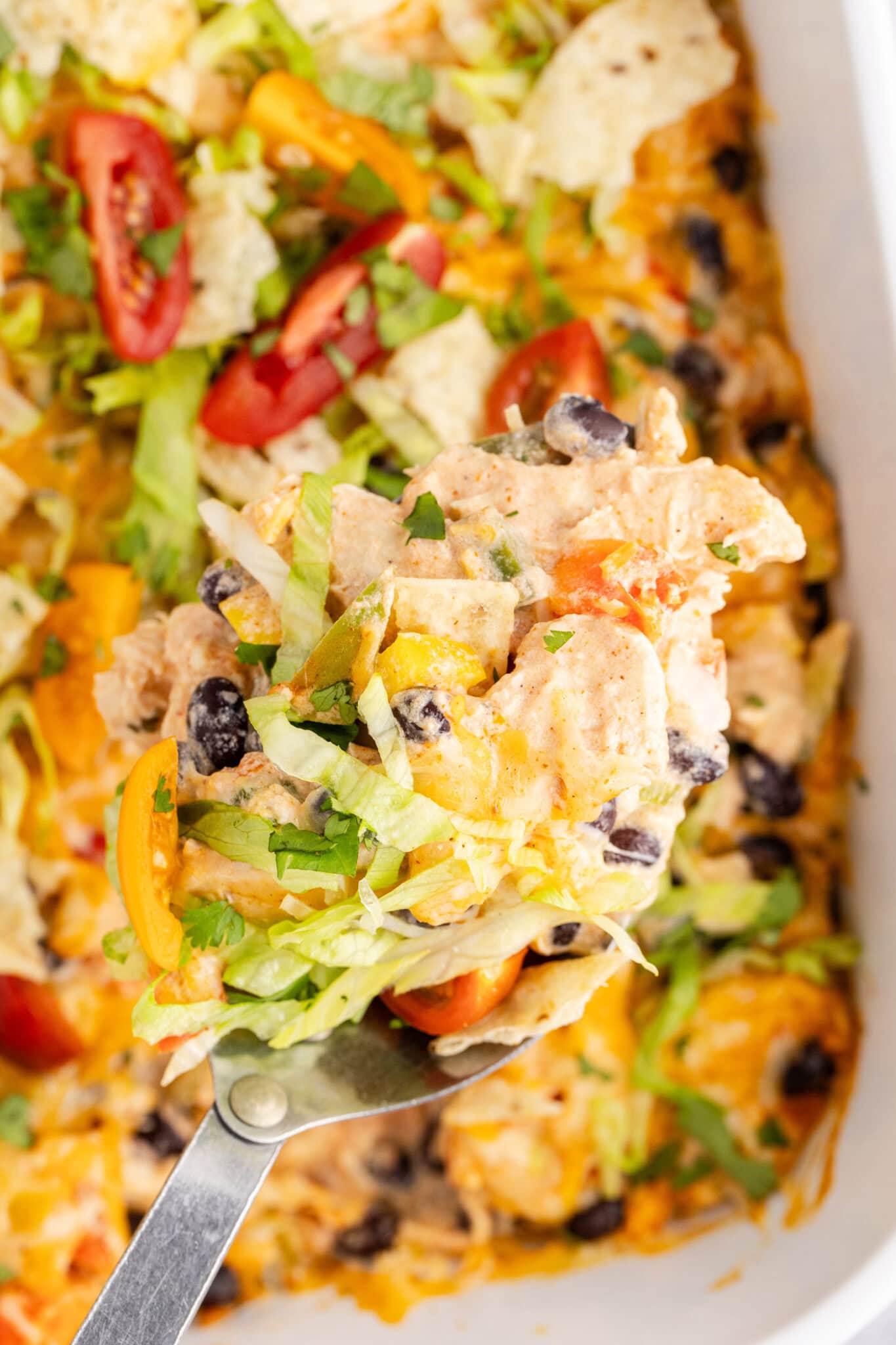 Chicken Taco Casserole - Amanda's Cookin' - Casseroles