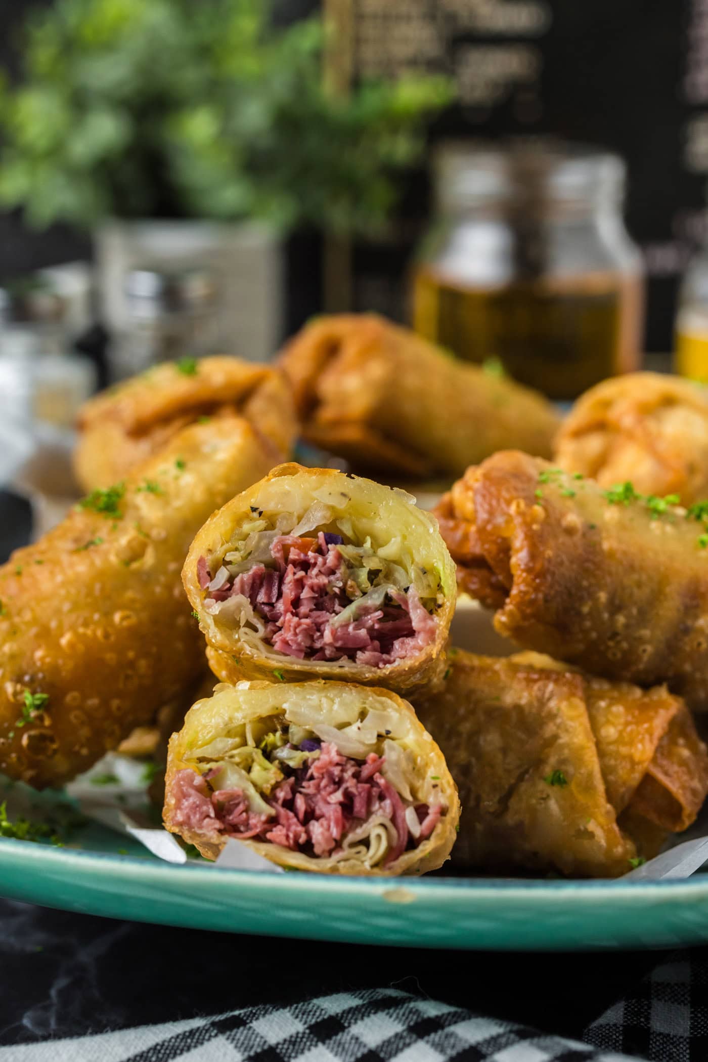 Corned Beef Egg Rolls - Amanda's Cookin' - Apps & Finger Foods