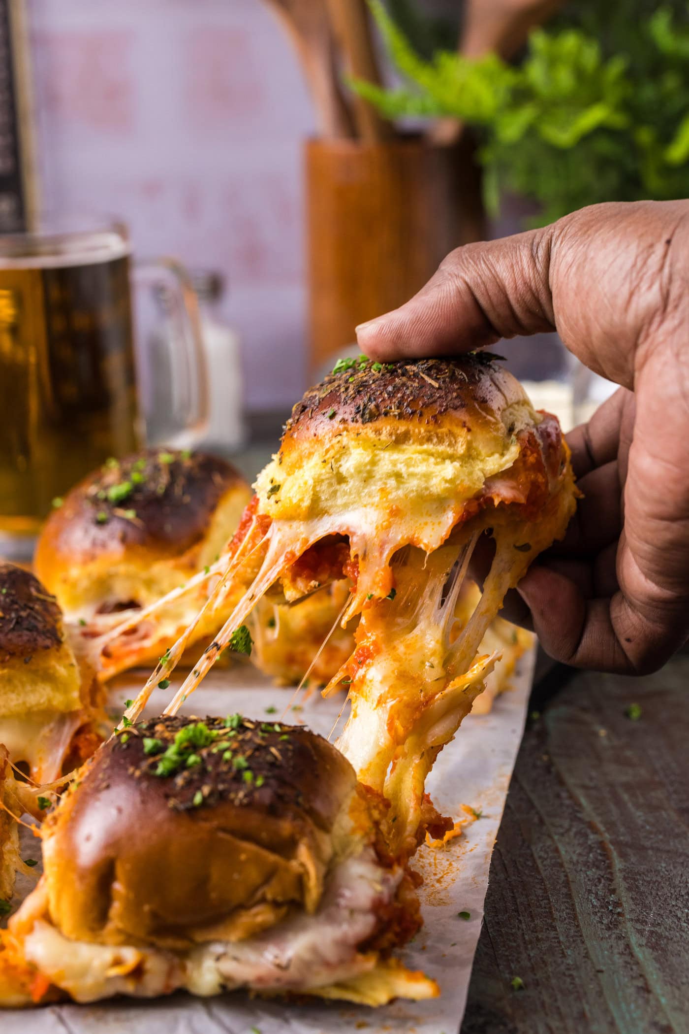 Chicken Parmesan Sliders - Amanda's Cookin' - Dinner Sandwiches