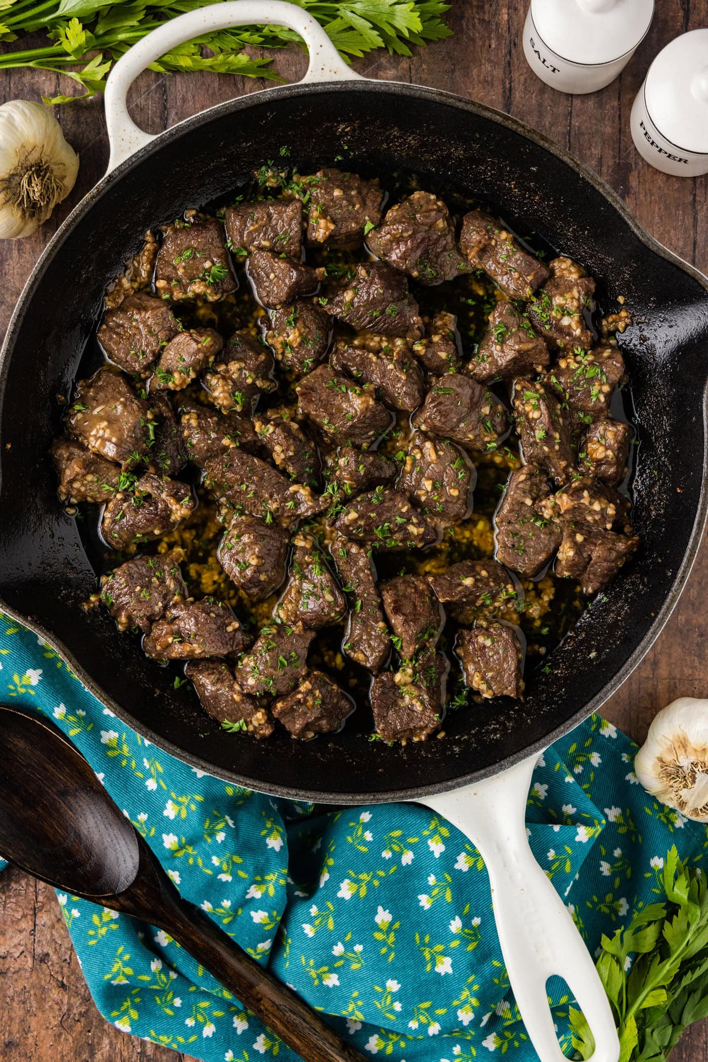Garlic Butter Steak Bites - Amanda's Cookin' - Beef