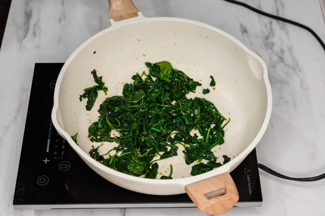 Stir Fried Spinach - Amanda's Cookin' - Vegetables