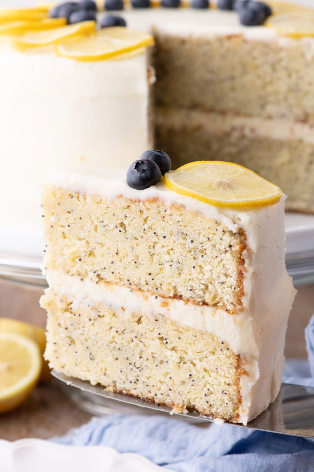 Lemon Poppy Seed Cake - Amanda's Cookin' - Cake & Cupcakes