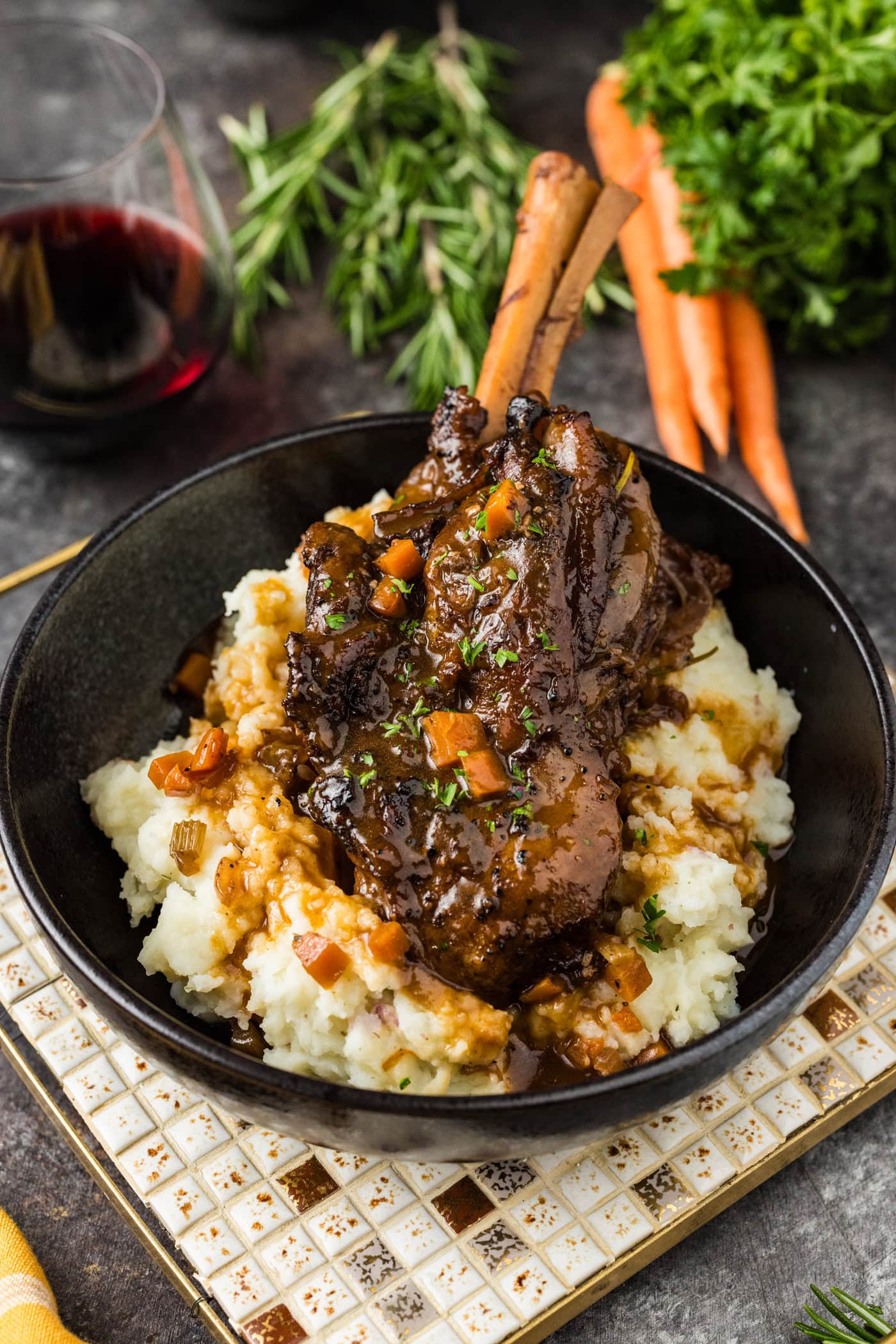 Braised Lamb Shanks - Amanda's Cookin' - Lamb