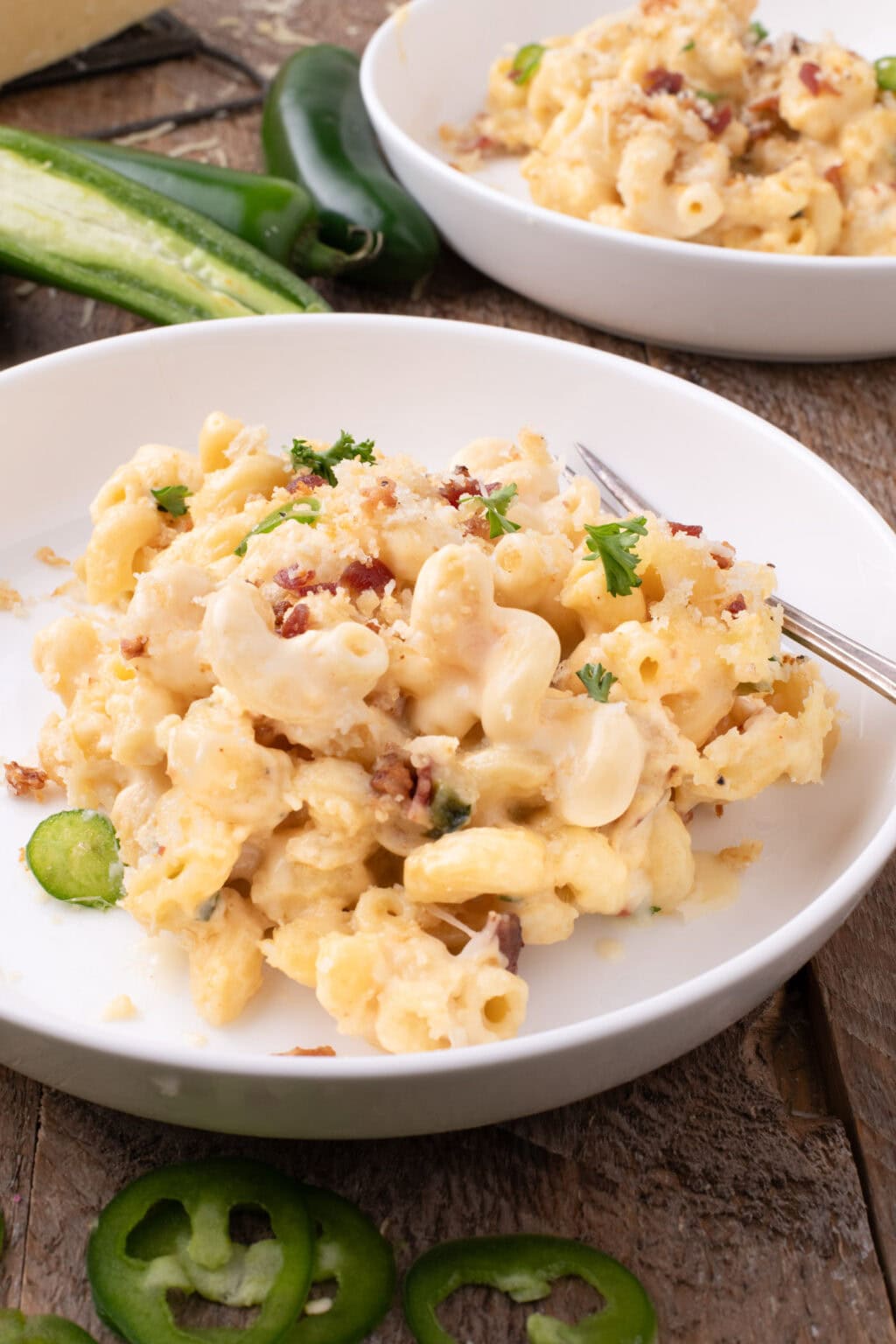 Jalapeno Popper Mac and Cheese - Amanda's Cookin' - Grain Sides