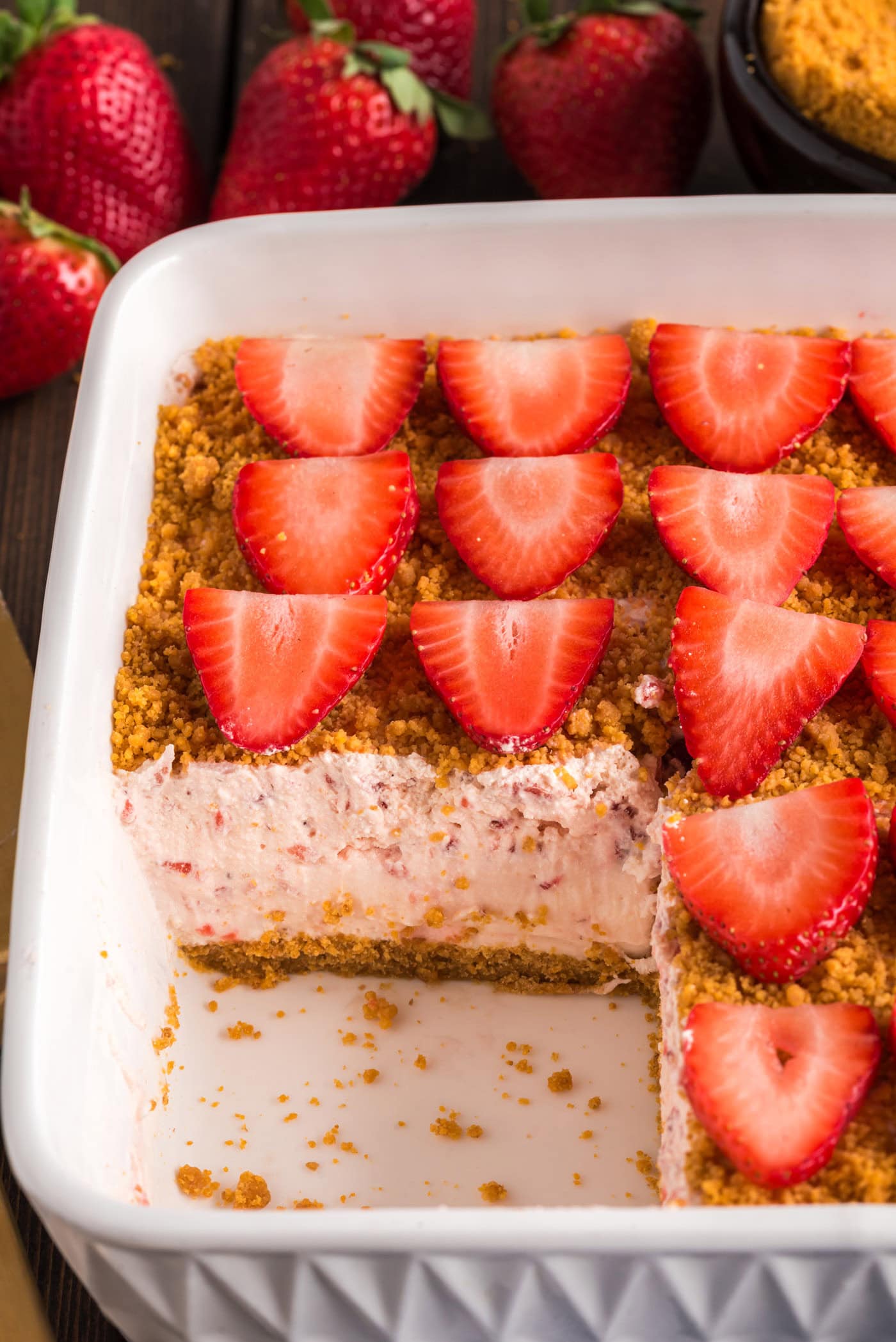 Strawberry Dream Dessert - Amanda's Cookin' - One Pan Desserts