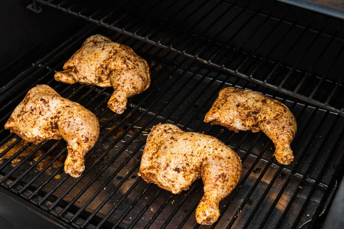 Smoked Chicken Quarters - Amanda's Cookin' - Chicken & Poultry