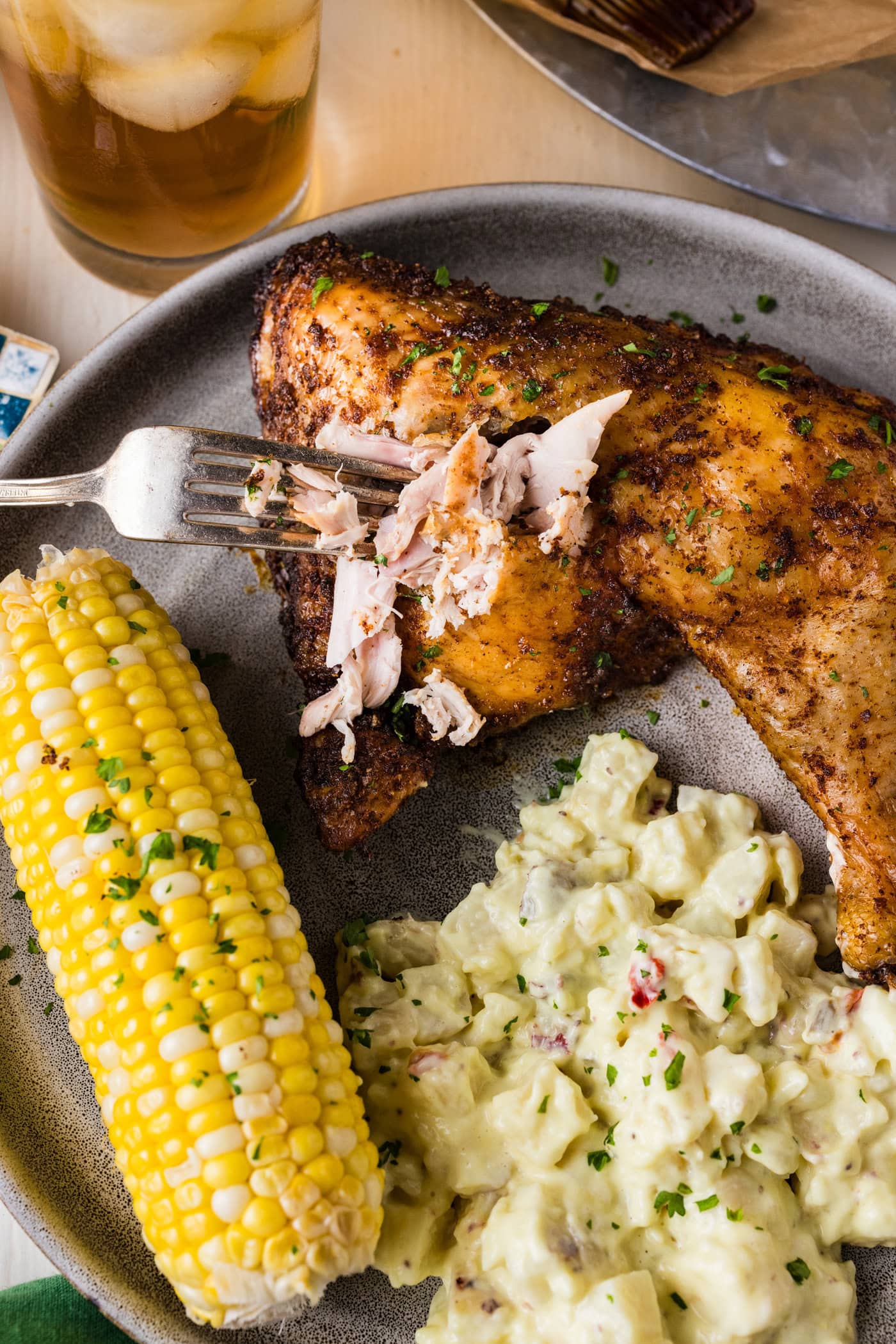 Smoked Chicken Quarters - Amanda's Cookin' - Chicken & Poultry